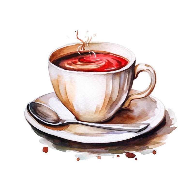 Coffee Cup Clipart Set of 10 Digital Clipart Bundle High Quality Images , Printable Art , Jpegs ...