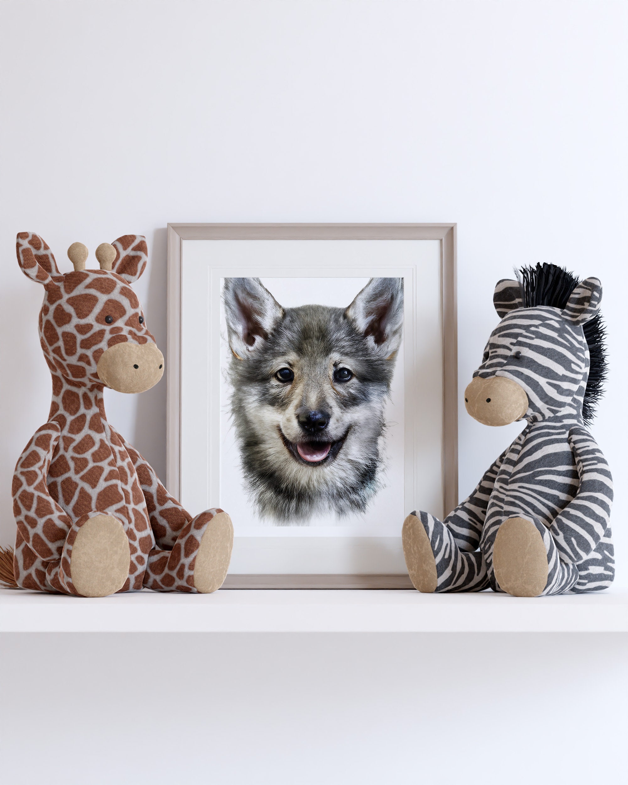 Wolf Cub Wall Art Animal Print Wolf Cub Print Nursery - Etsy