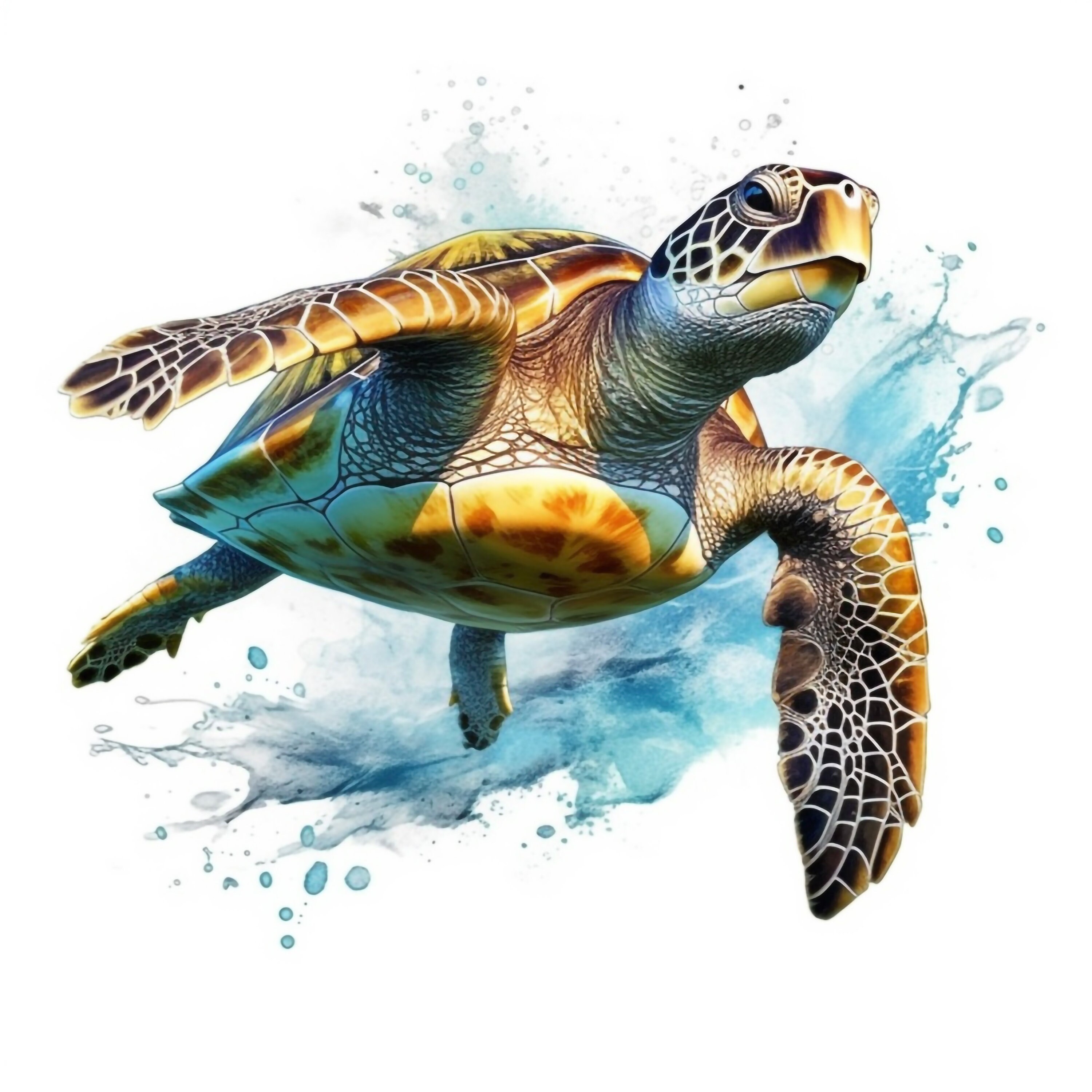 Watercolor Sea Turtle Clipart 10 Digital Clipart Bundle Etsy