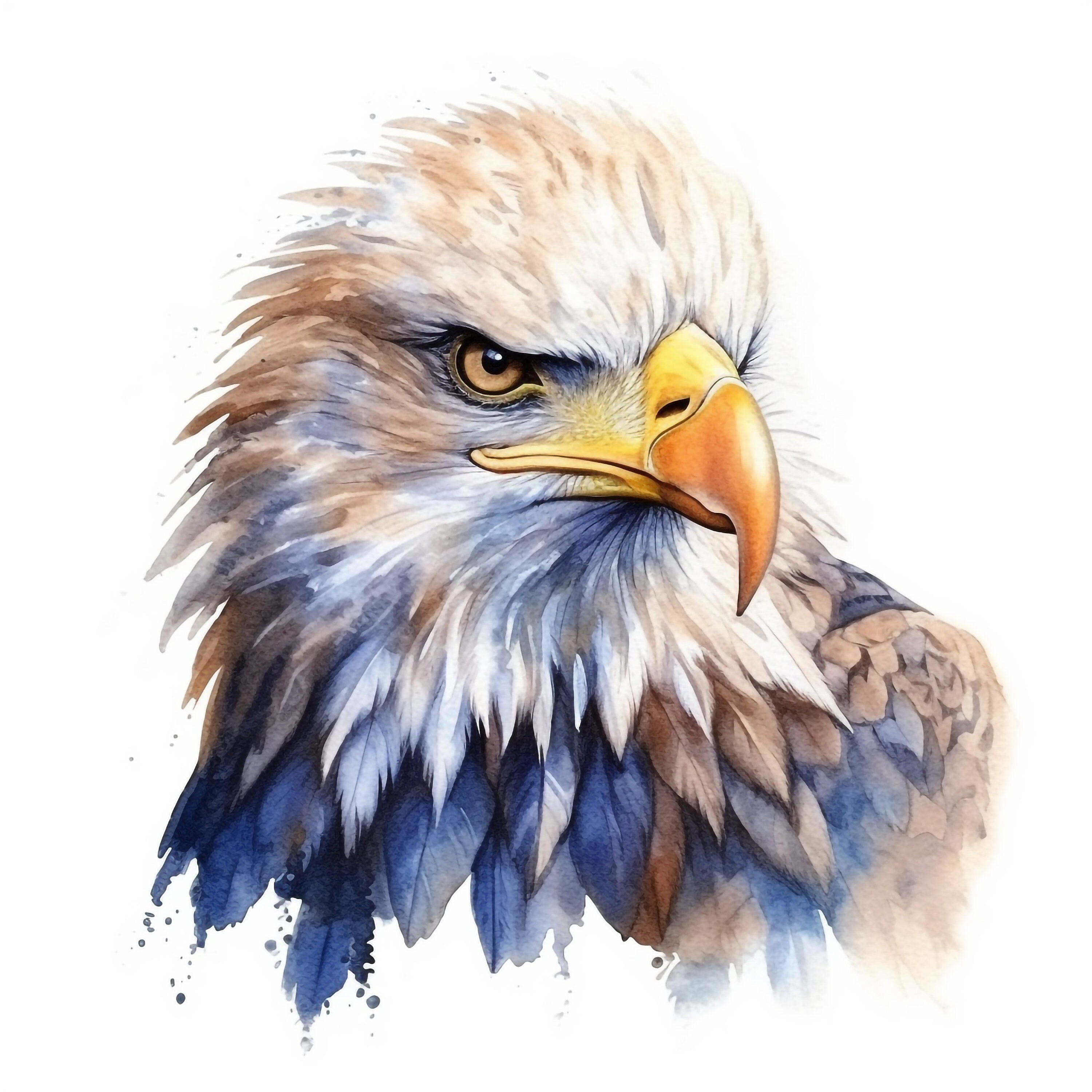 Watercolor Eagle Clipart 10 Digital Clipart Bundle High - Etsy