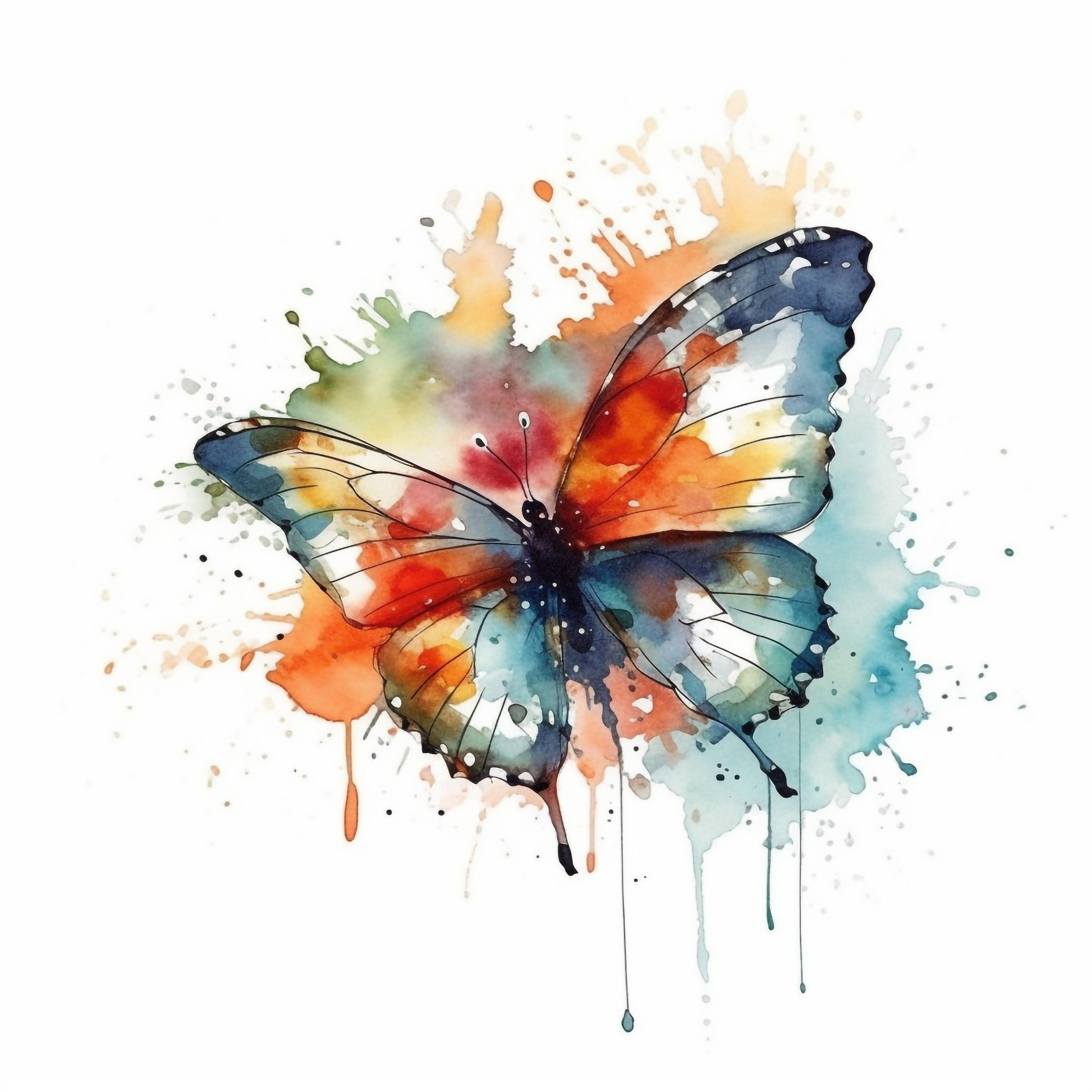Watercolor Butterfly Clipart Set of 10 High Quality Jpgs - Etsy