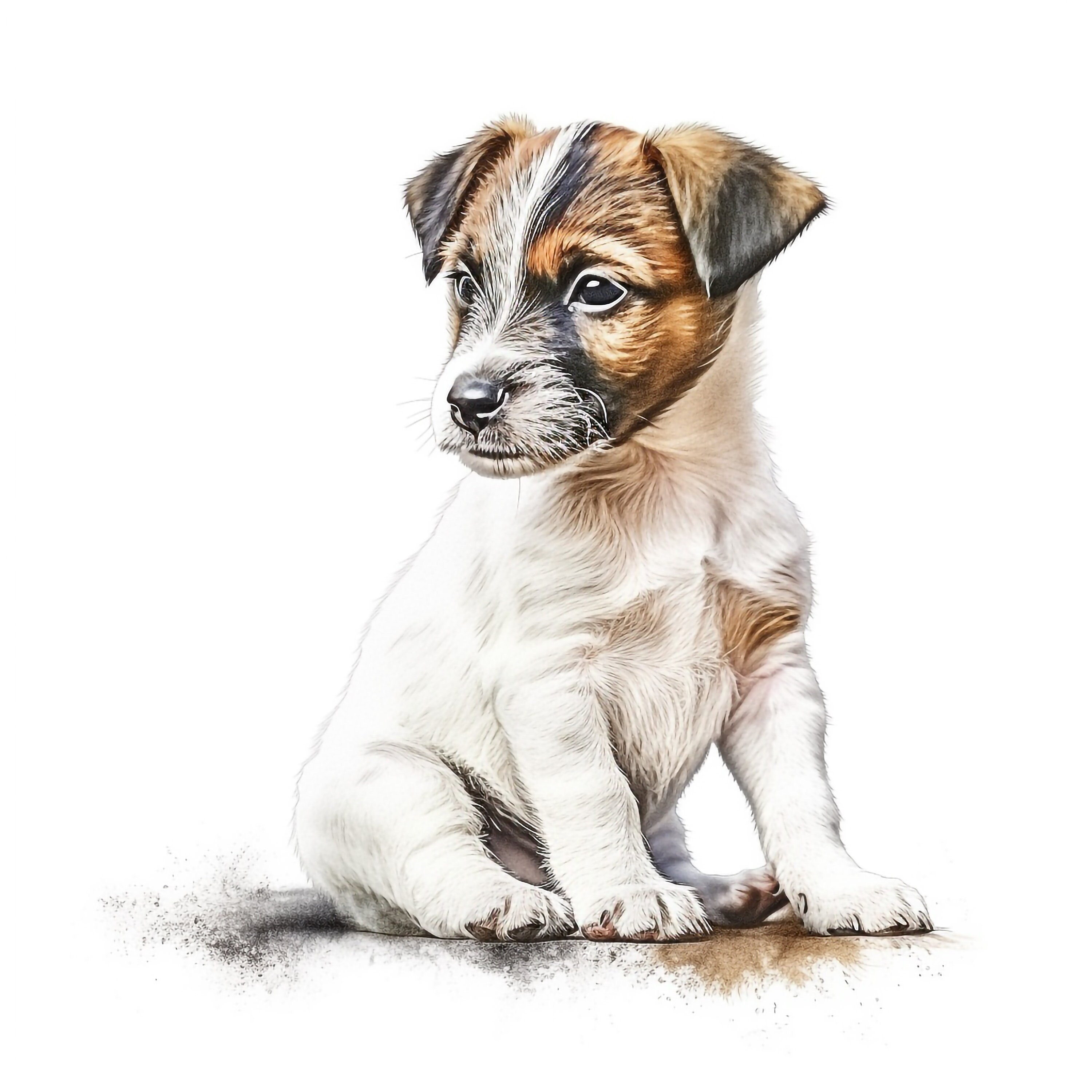 Watercolor Jack Russell Puppy Clipart Set of 10 High Quality Jpgs ...