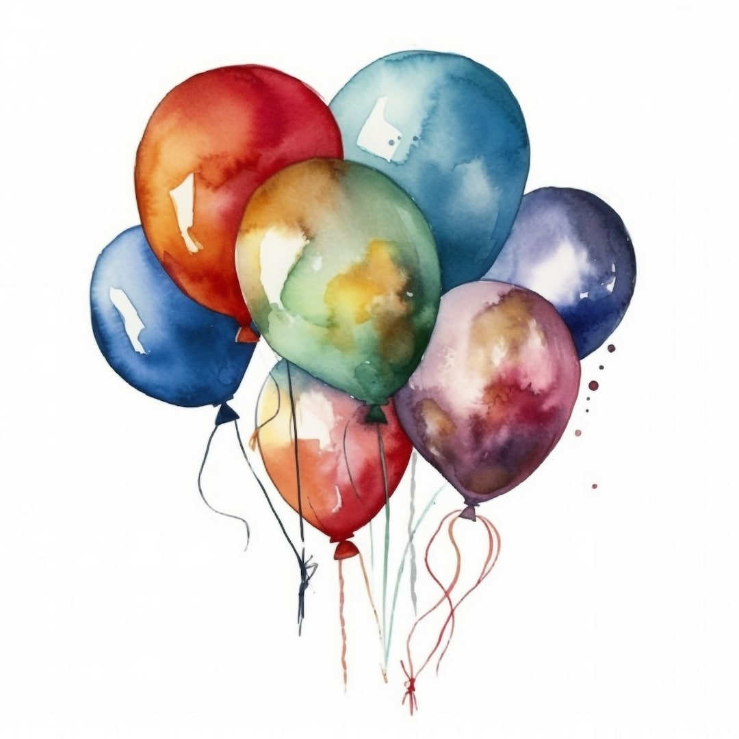 Watercolor Balloons - 10 Digital Clipart Bundle - High Quality Images ...