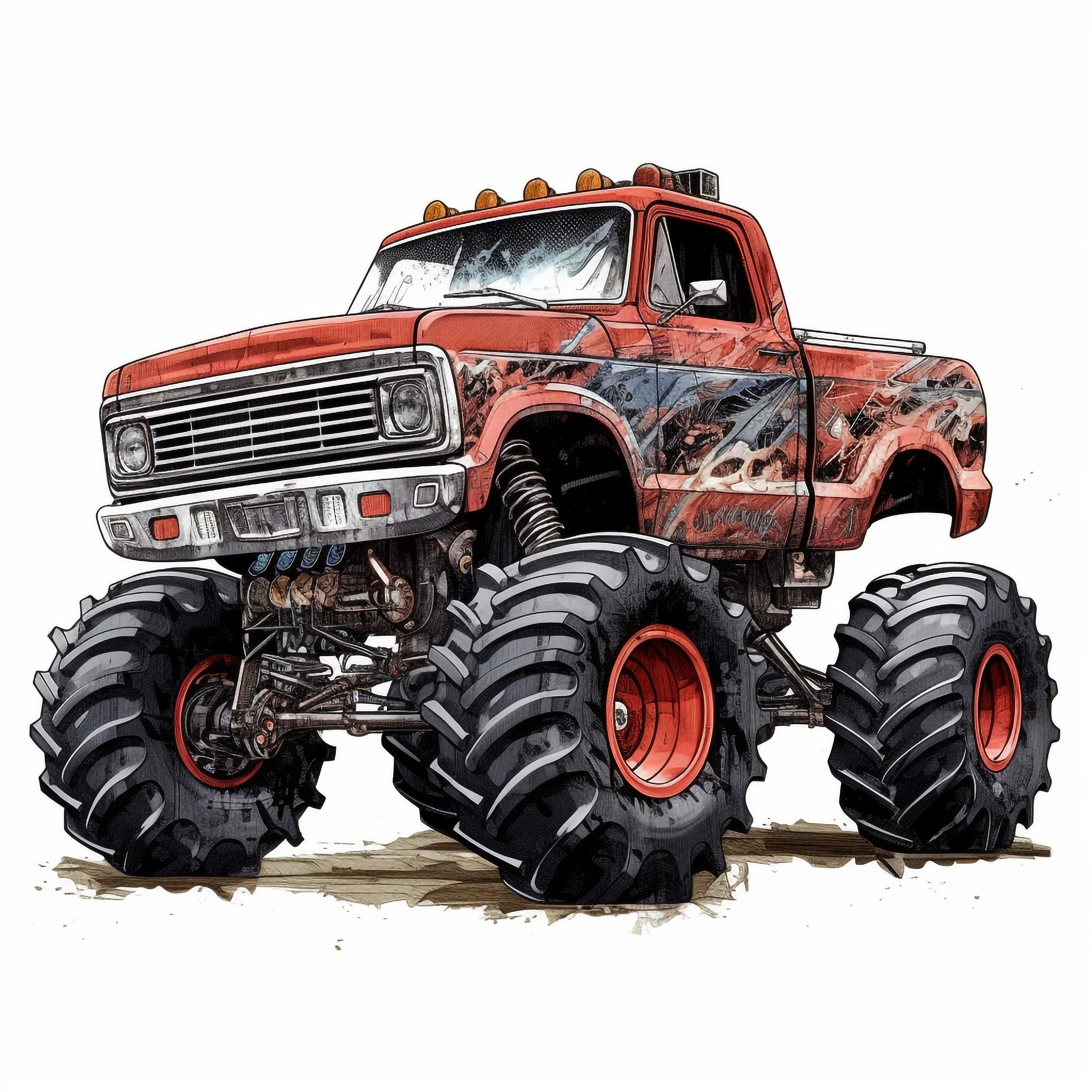 Monster Truck Clipart 10 High Quality Images Digital Download Jpg ...