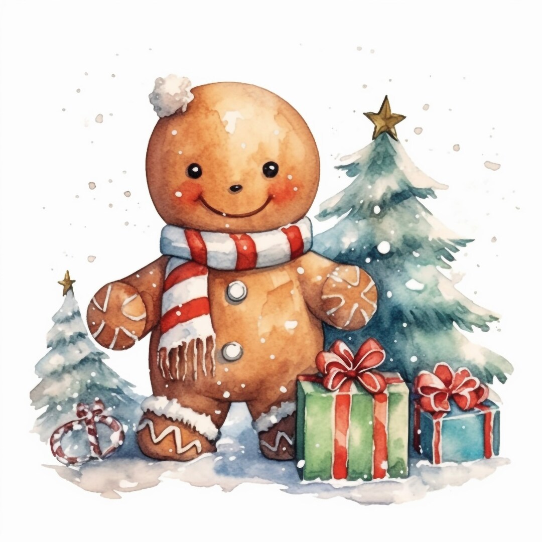 Watercolor Gingerbread 10 Digital Clipart Bundle High Quality Images ...