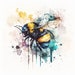 Watercolor Bumblebee Clipart 10 High Quality Jpgs Digital - Etsy
