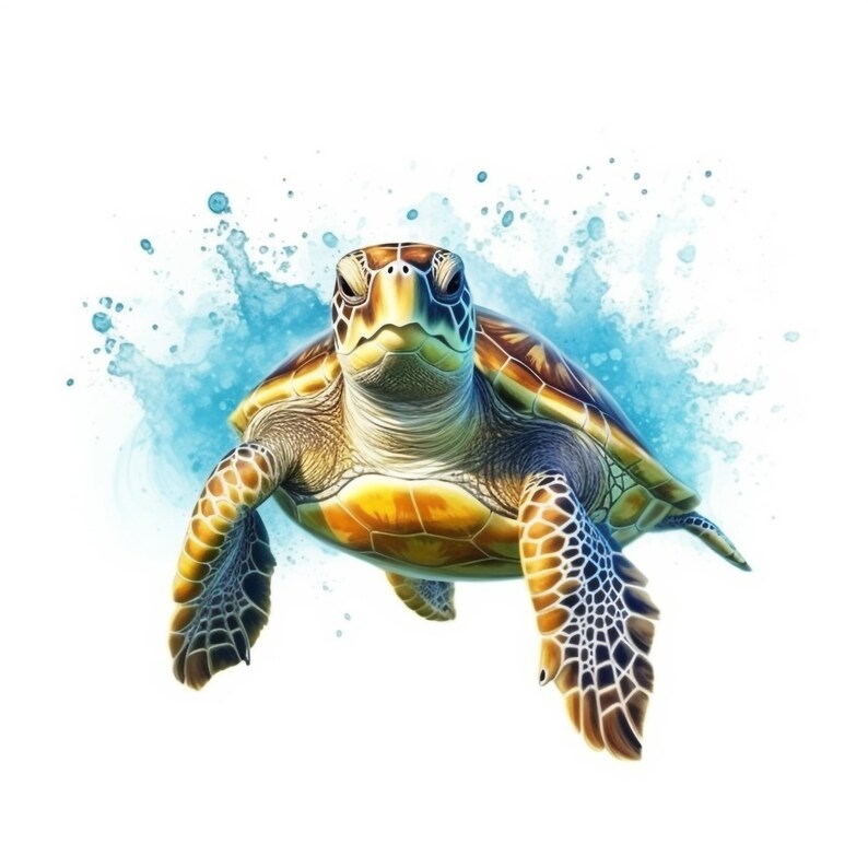 Watercolor Sea Turtle Clipart 10 Digital Clipart Bundle High Quality ...