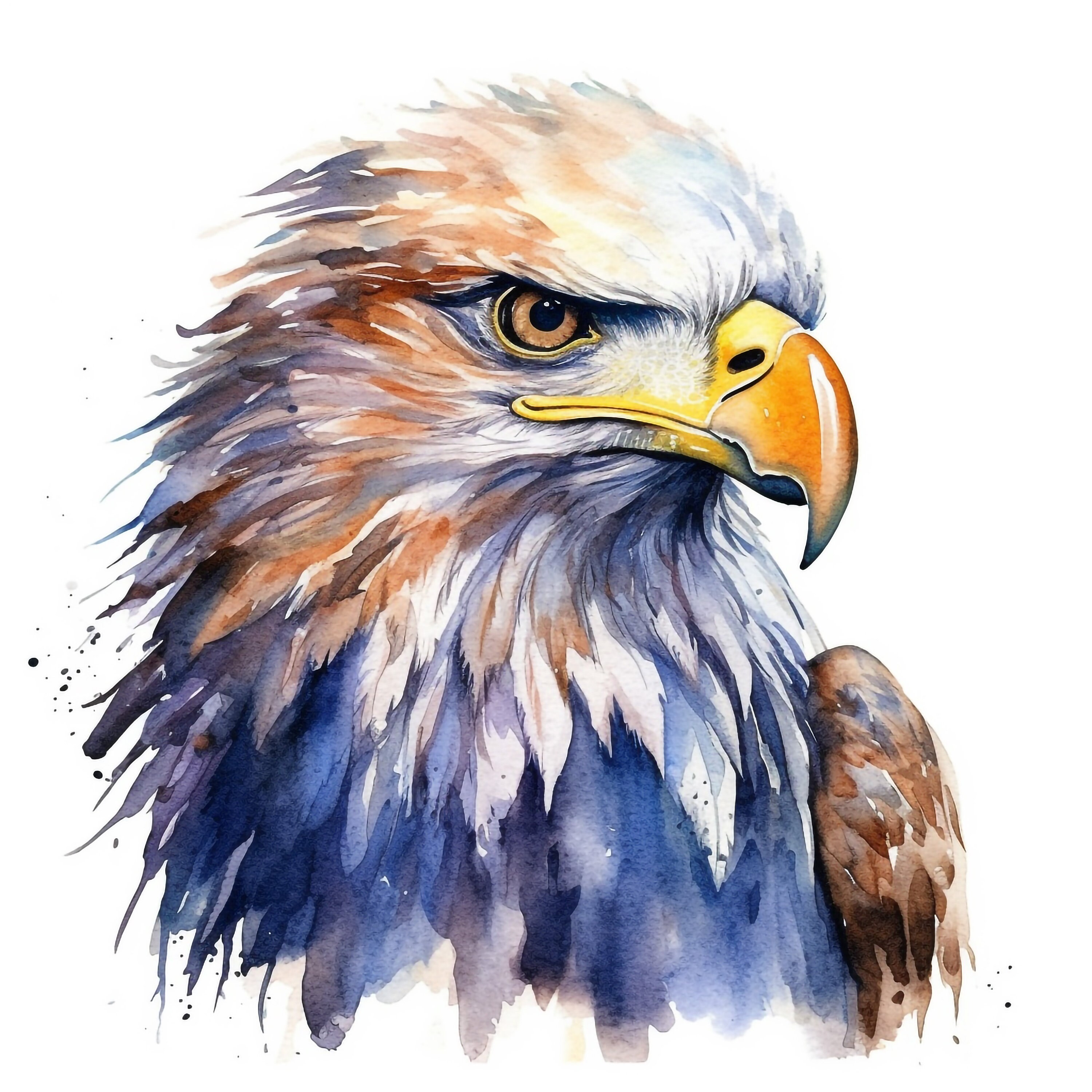 Watercolor Eagle Clipart 10 Digital Clipart Bundle High - Etsy