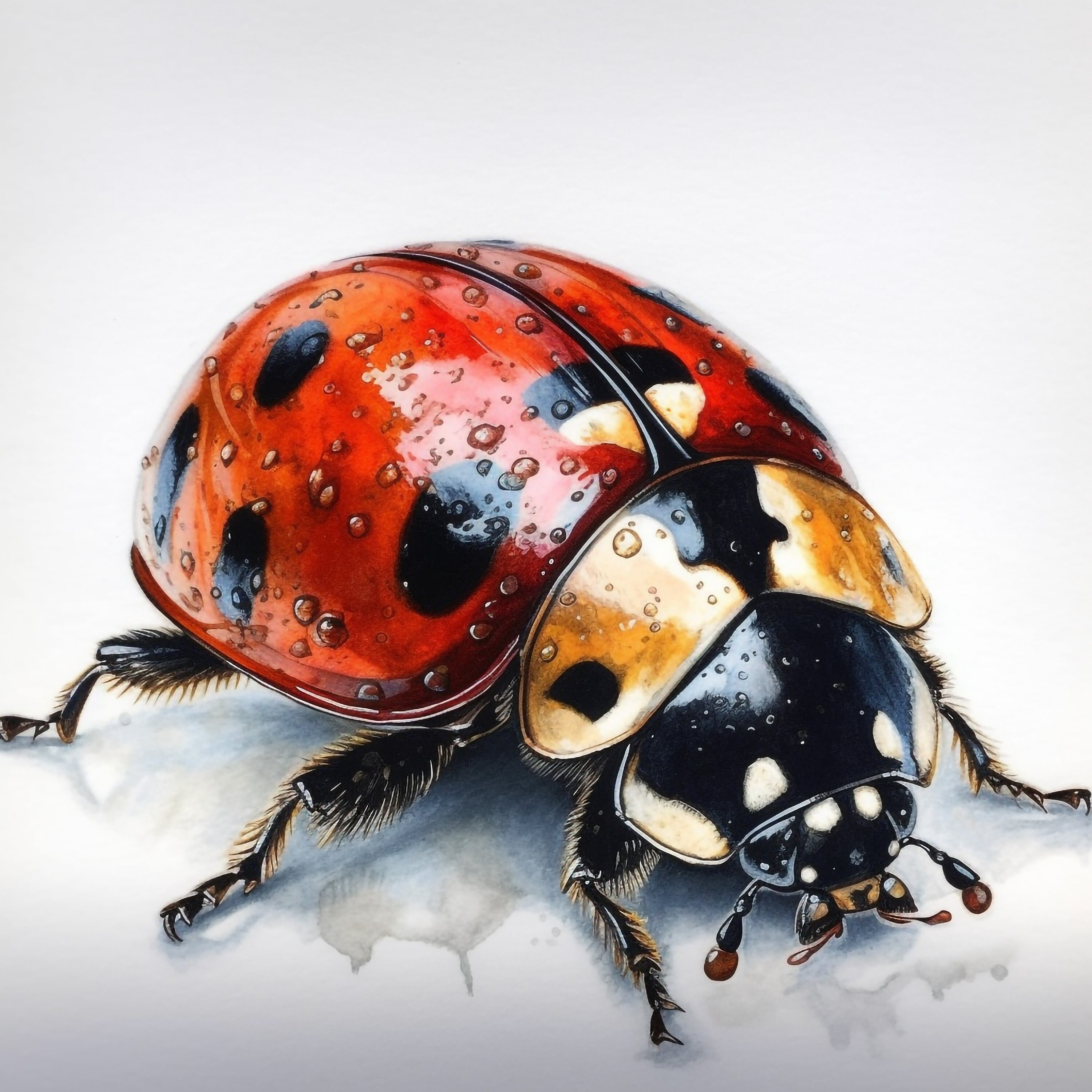 Watercolor Ladybug Clipart Set of 10high Quality Images Digital ...