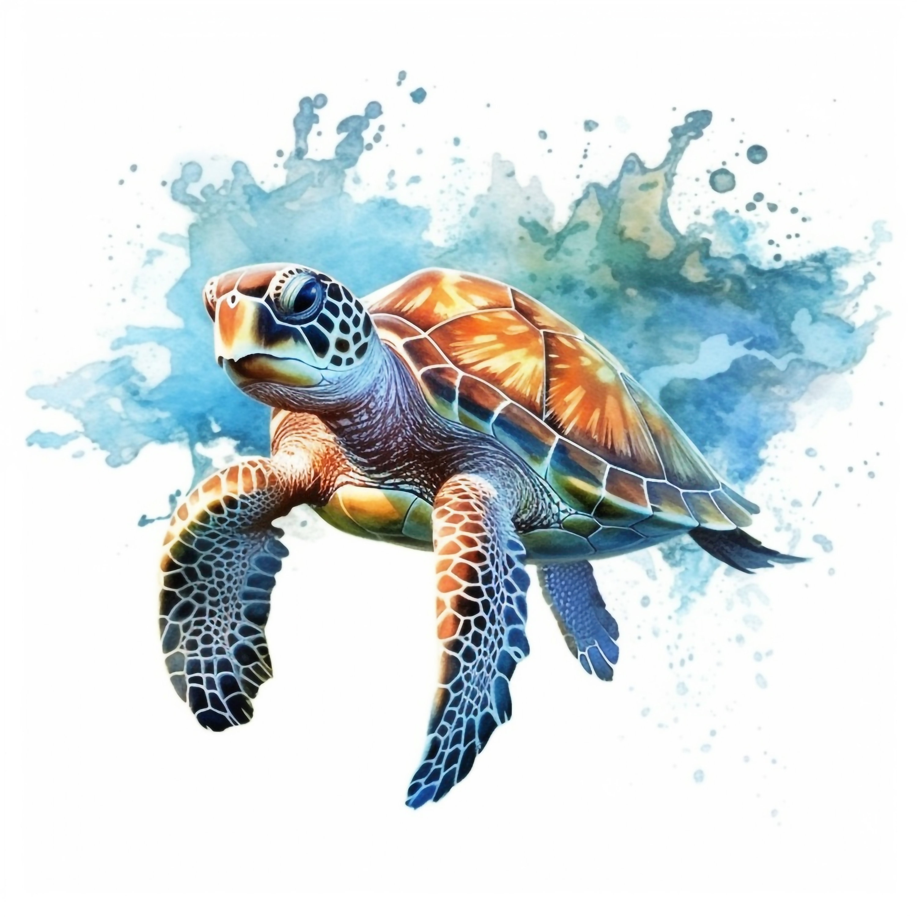 Watercolor Sea Turtle Clipart 10 Digital Clipart Bundle High Quality ...