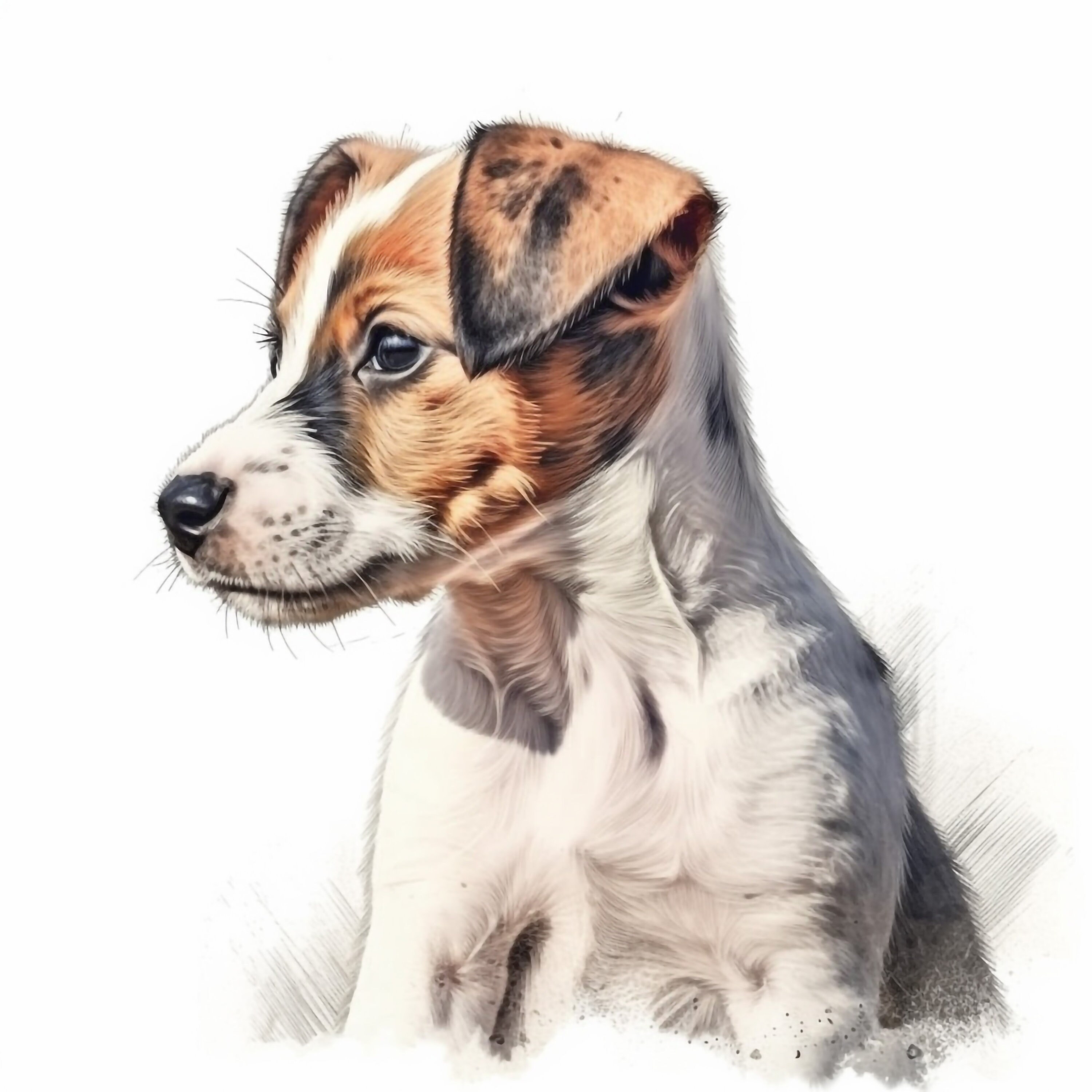 Watercolor Jack Russell Puppy Clipart Set of 10 High Quality Jpgs ...