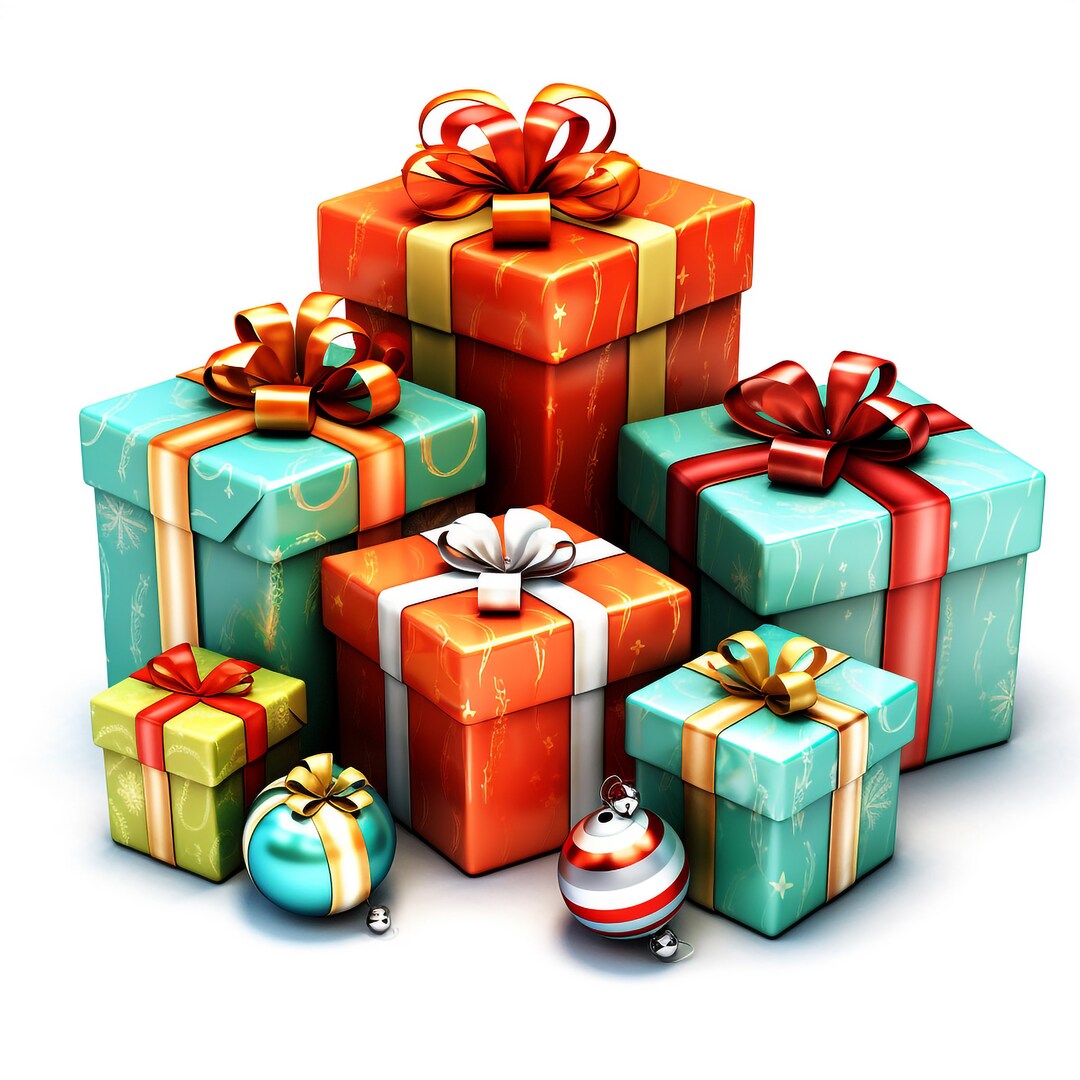 Watercolor Christmas Presents 10 Digital Clipart Bundle High Quality ...