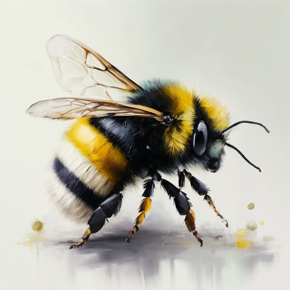 Watercolor Bumblebee Clipart 10 High Quality Jpgs Digital - Etsy