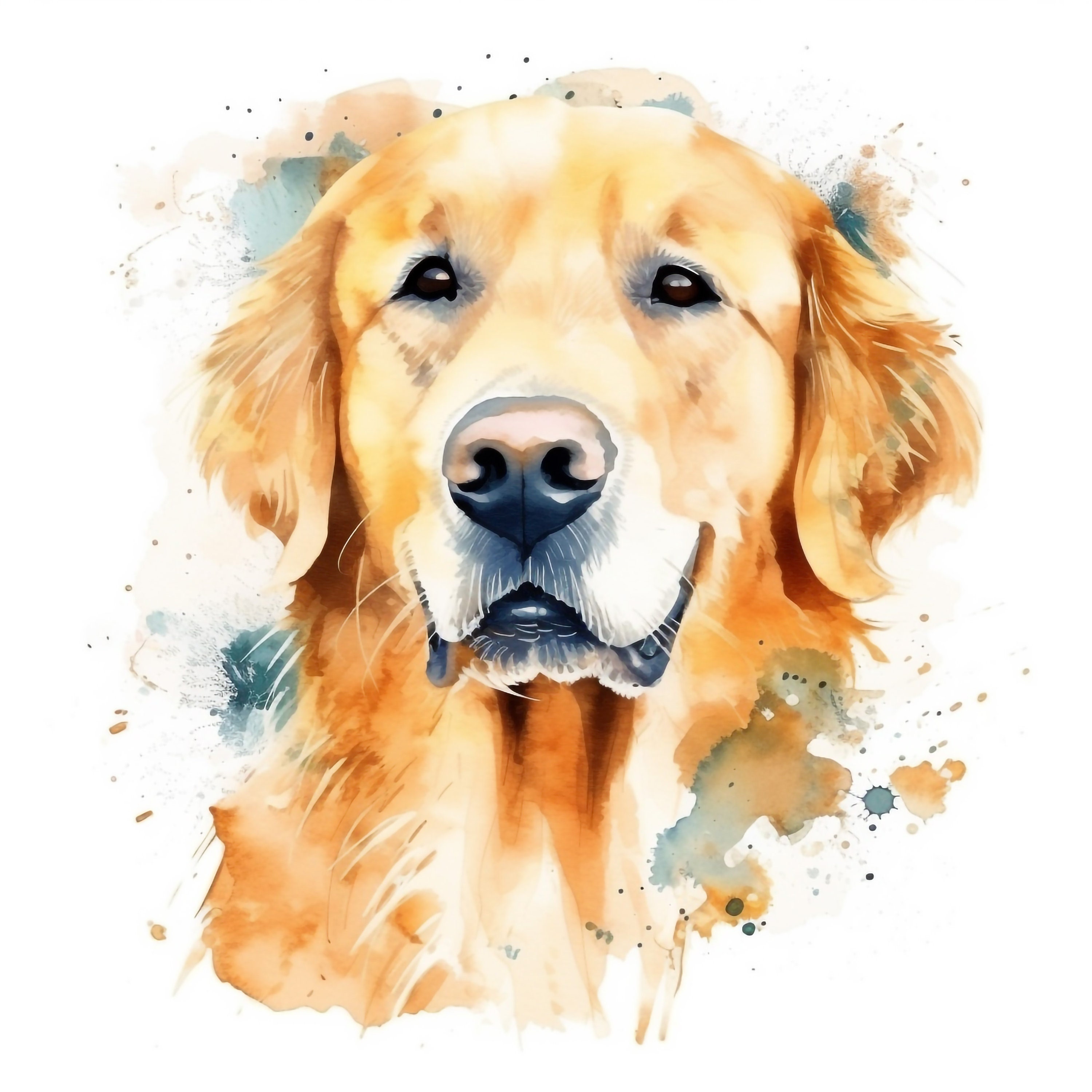 Watercolor Golden Retriever Clipart Set of 10 High Quality - Etsy