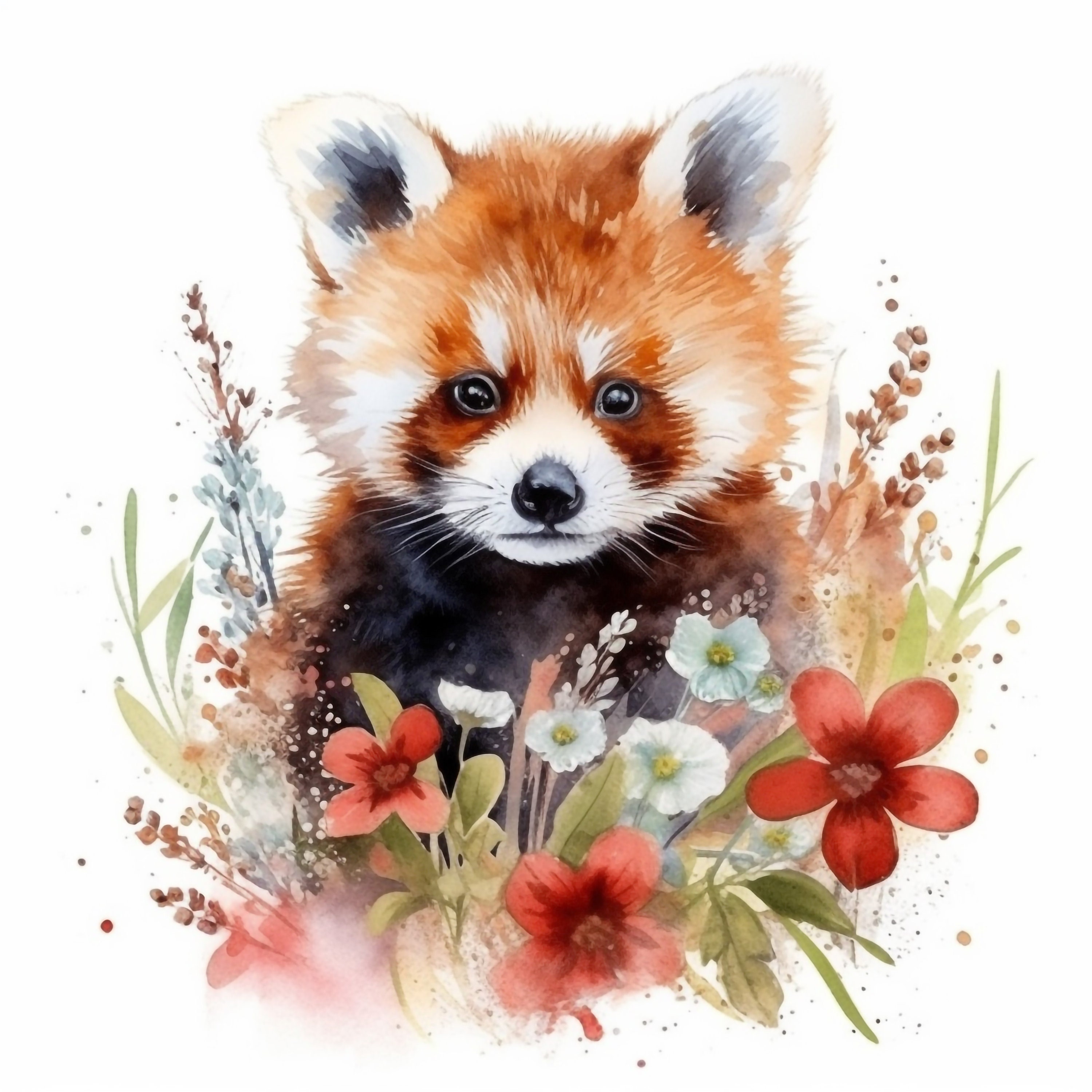 Red Panda Clipart 10 Watercolor Digital Clipart High Quality Images ...