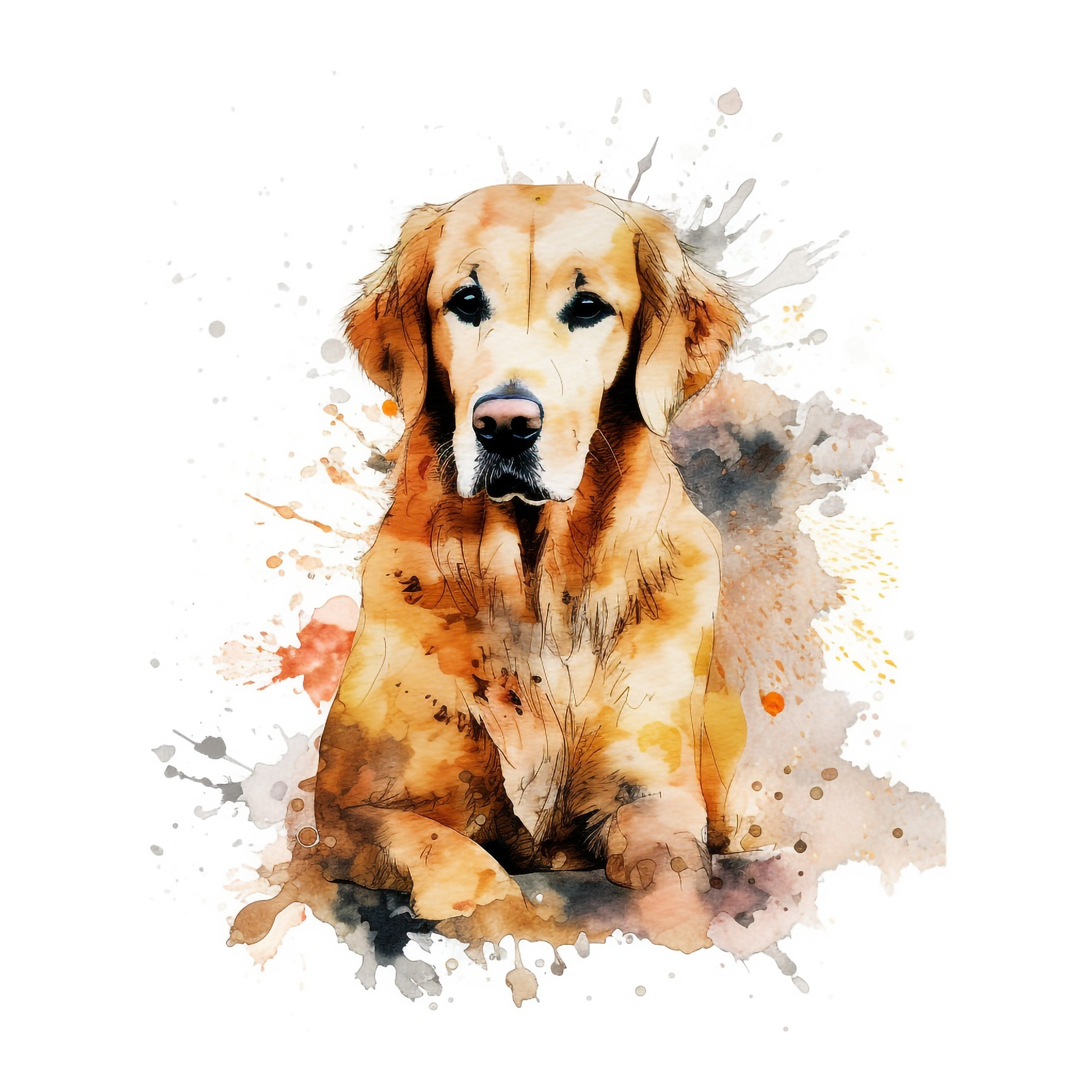 Watercolor Golden Retriever Clipart Set of 10 High Quality - Etsy