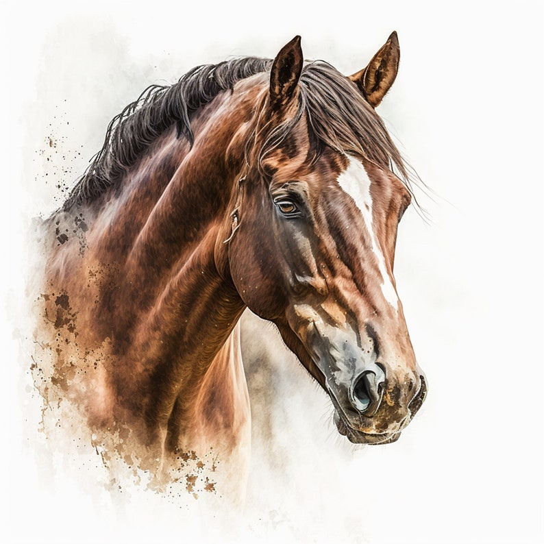 Watercolor Horse Clipart Set of 10 High Quality Jpgs - Etsy