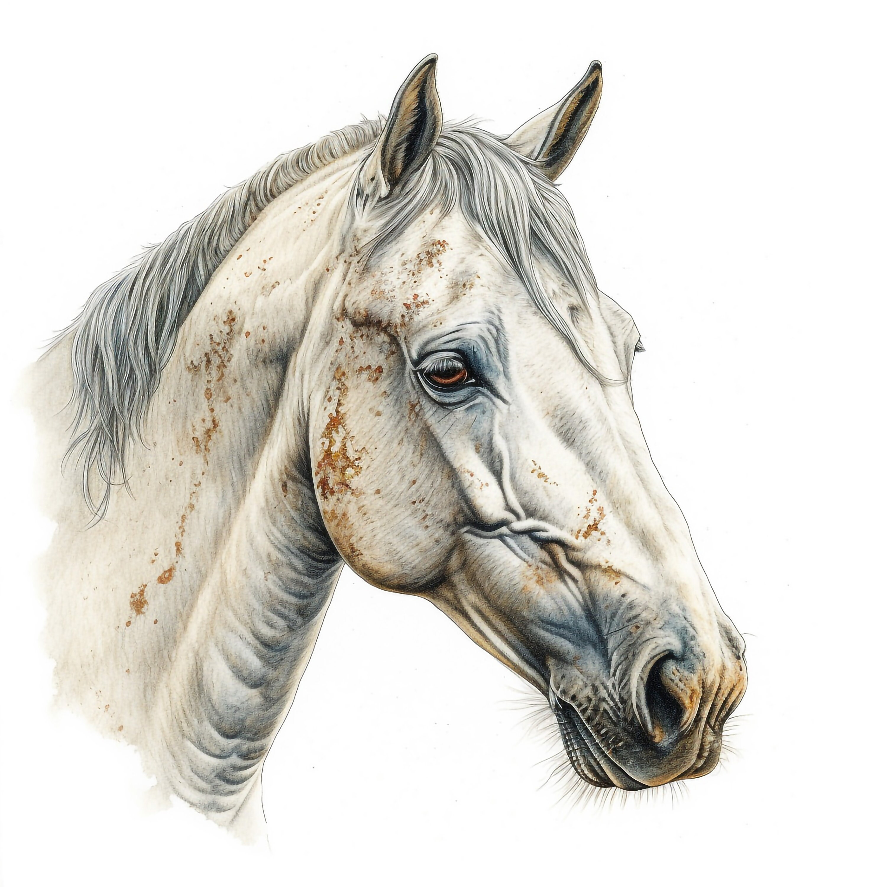 Watercolor White Horse Clipart Set of 10 High Quality Jpgs Digital ...