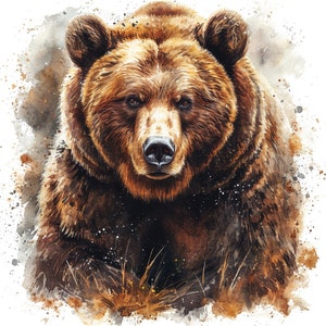 Watercolor Bear Clipart Set of 10 High Quality Pictures Digital ...