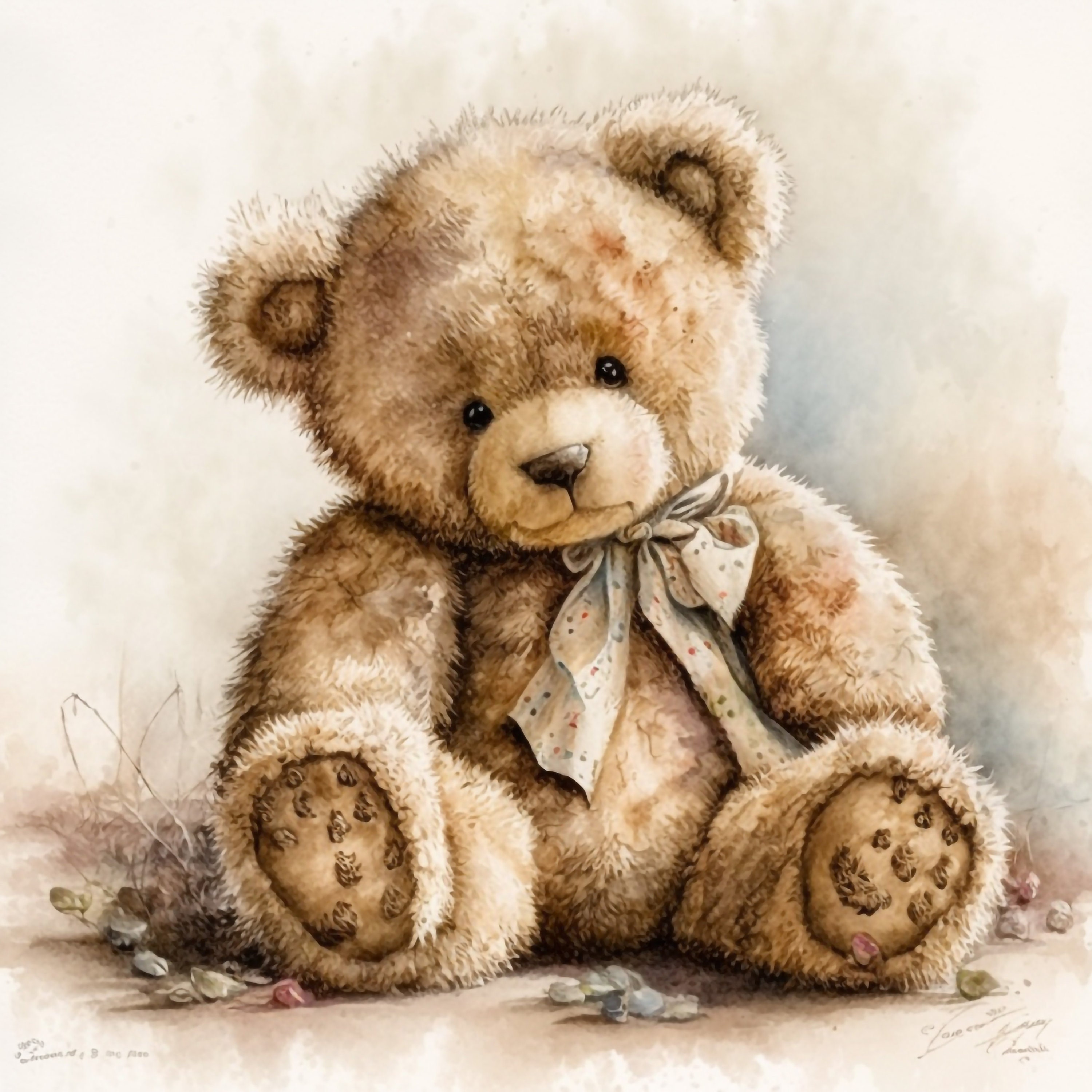 Watercolor Nursery Wall Art Teddy Bear Set of 10 High - Etsy