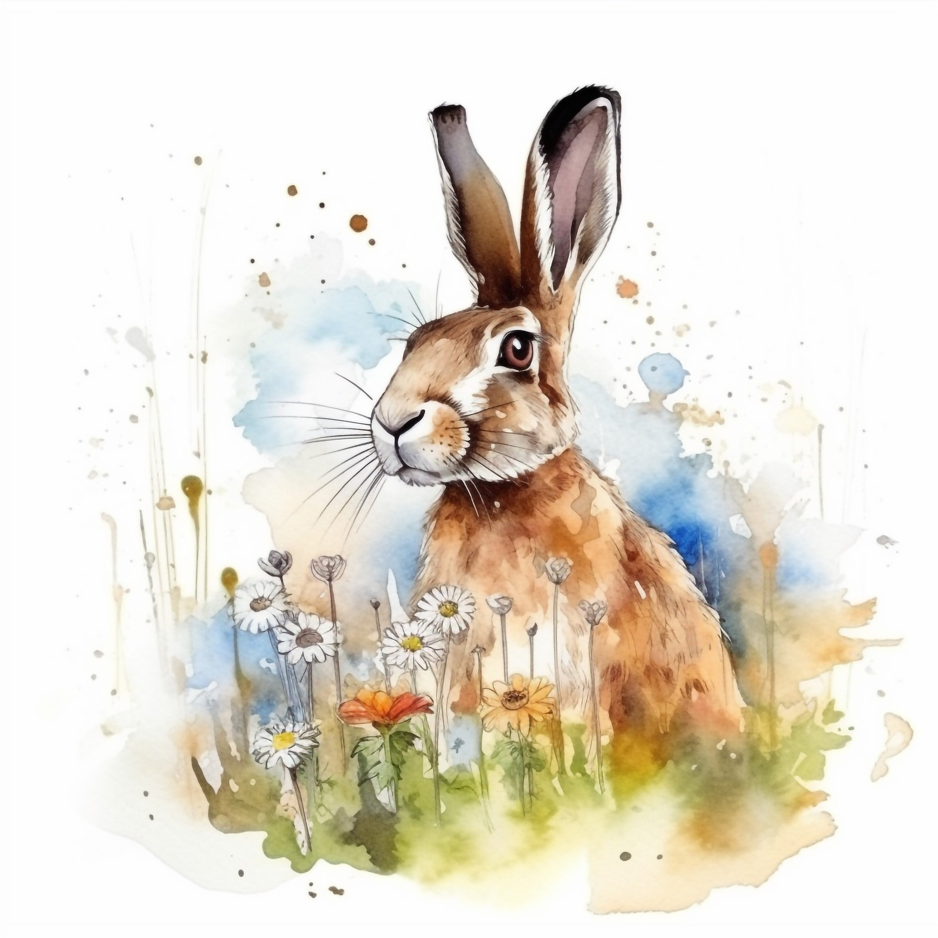 Hare Clipart 10 Watercolor Clipart Bundle High Quality Images , Printable Art , Jpegs Digital ...