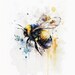 Watercolor Bumblebee Clipart 10 High Quality Jpgs Digital - Etsy