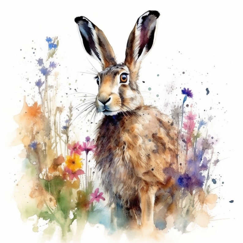 Hare Clipart 10 Watercolor Clipart Bundle High Quality Images ...