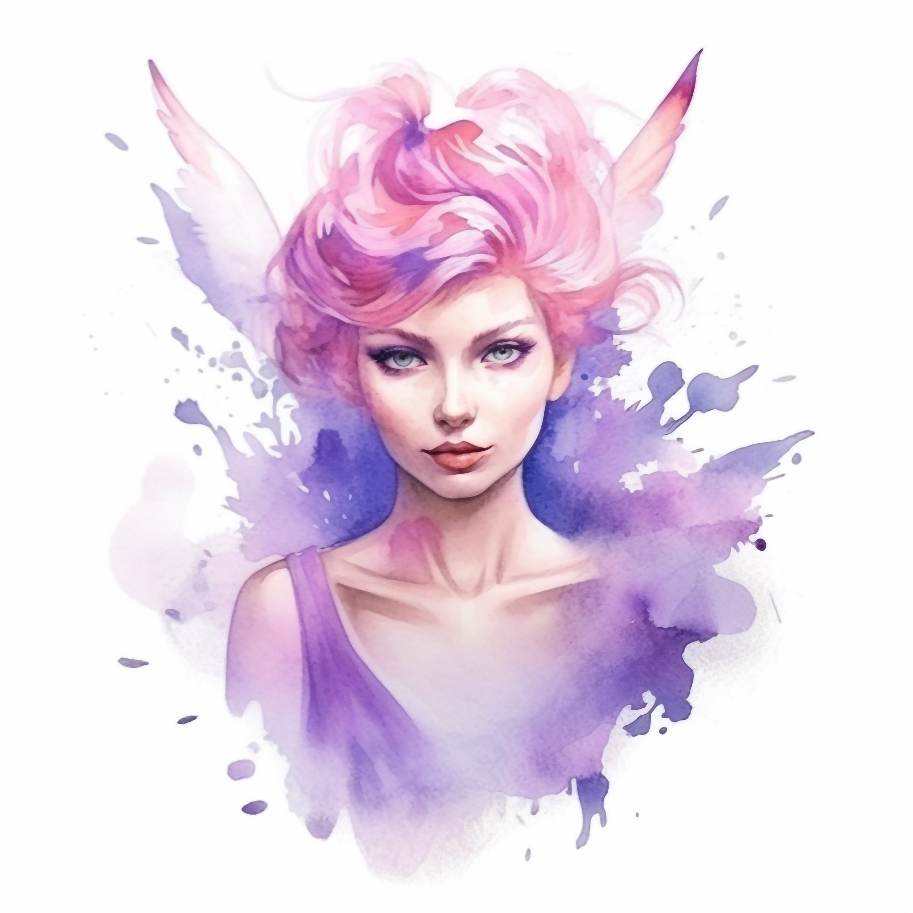 Watercolor Pink Fairy Clipart 10 Digital Clipart Bundle High Quality ...