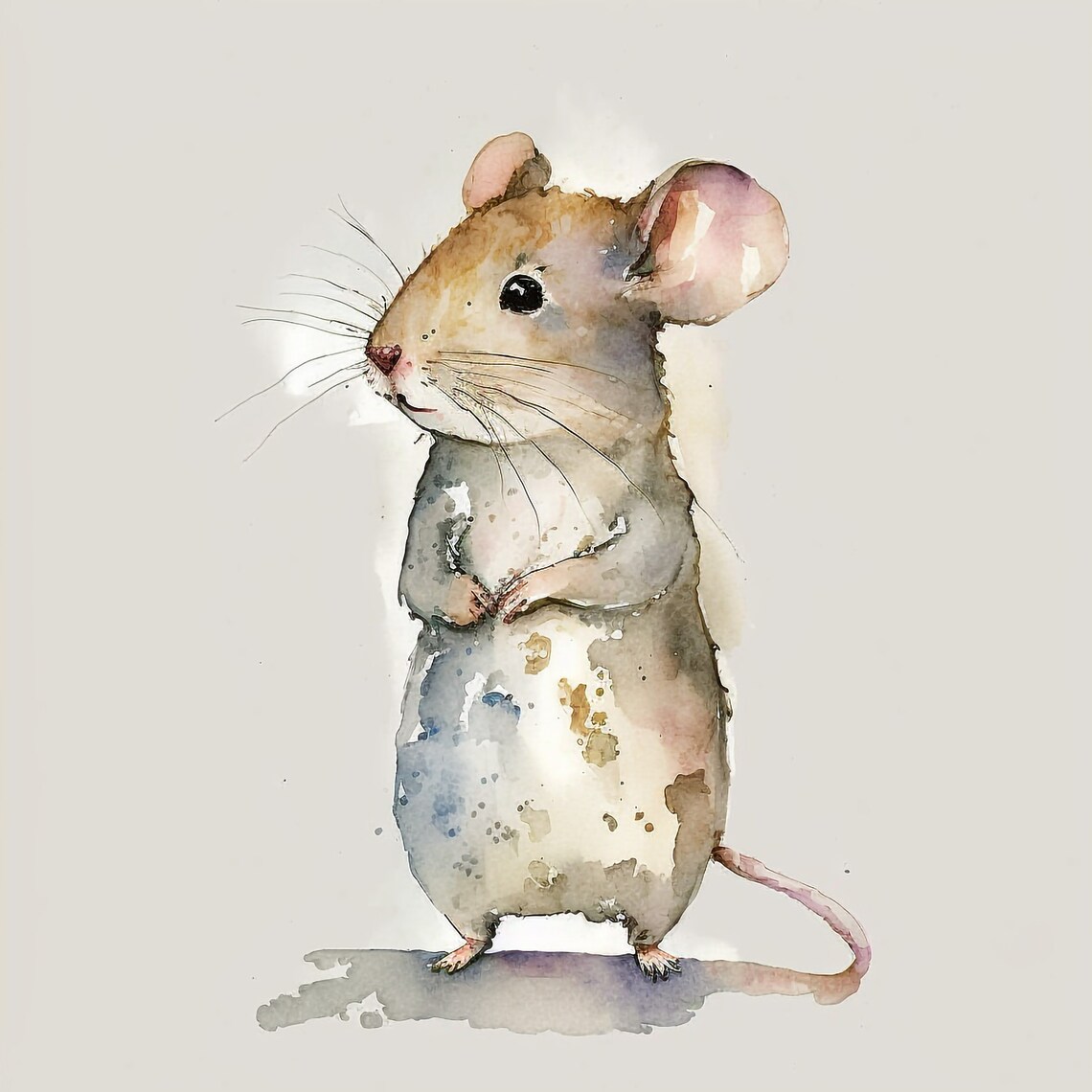 Watercolor Cute Mouse Clipart Set of 10 High Quality Jpgs - Etsy