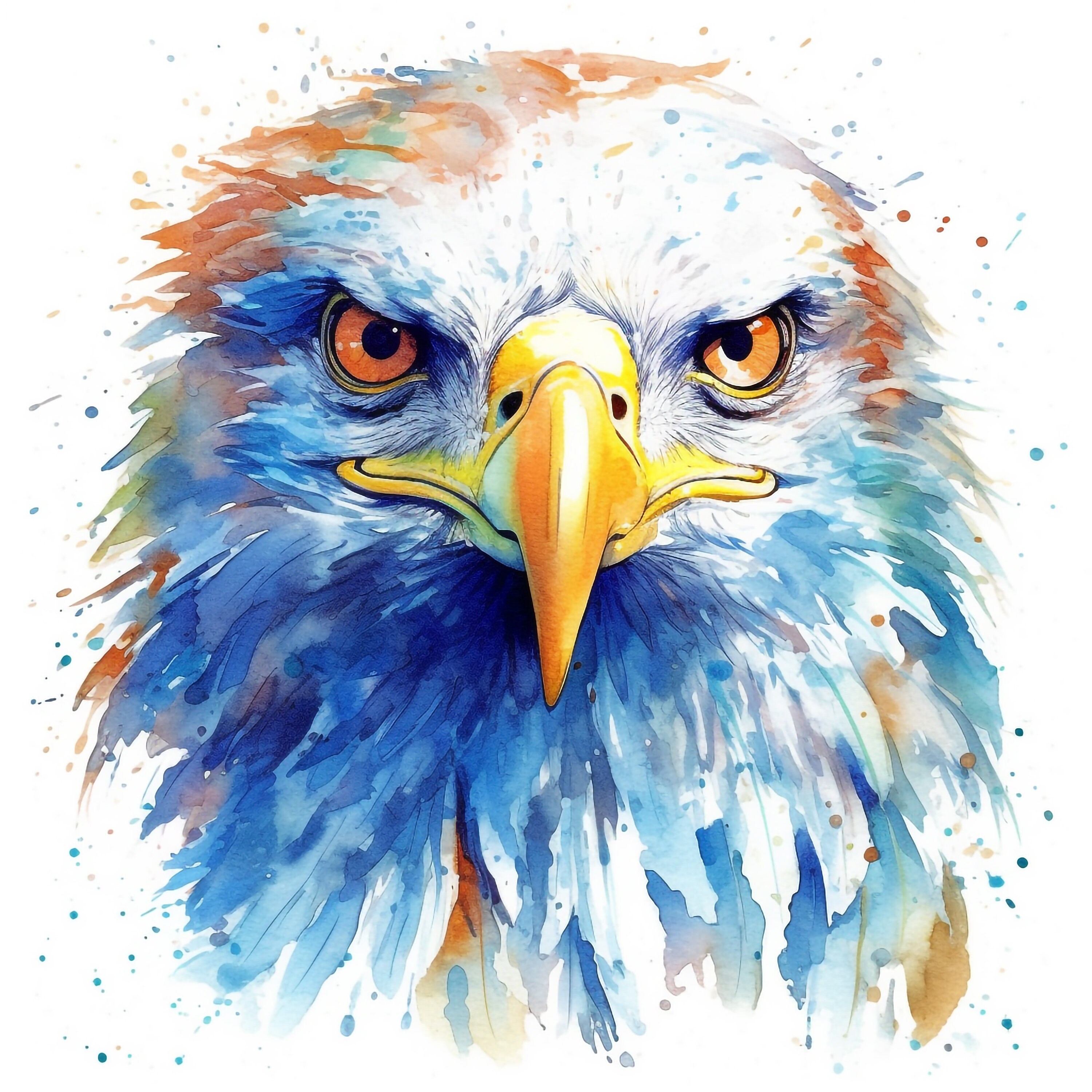Watercolor Eagle Clipart 10 Digital Clipart Bundle High - Etsy