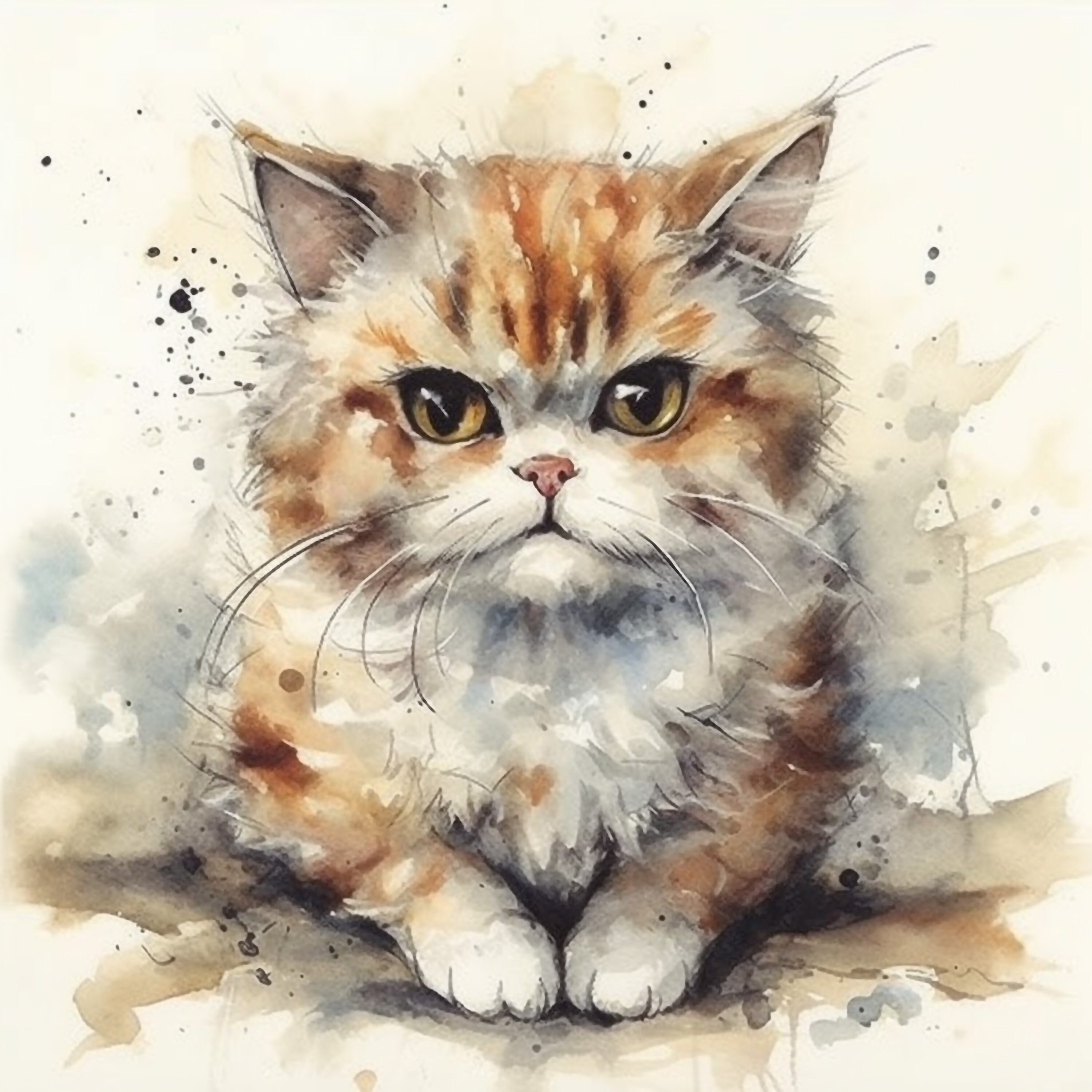 Watercolor Cute Cat Clipart 10 Digital Clipart Bundle High Quality ...