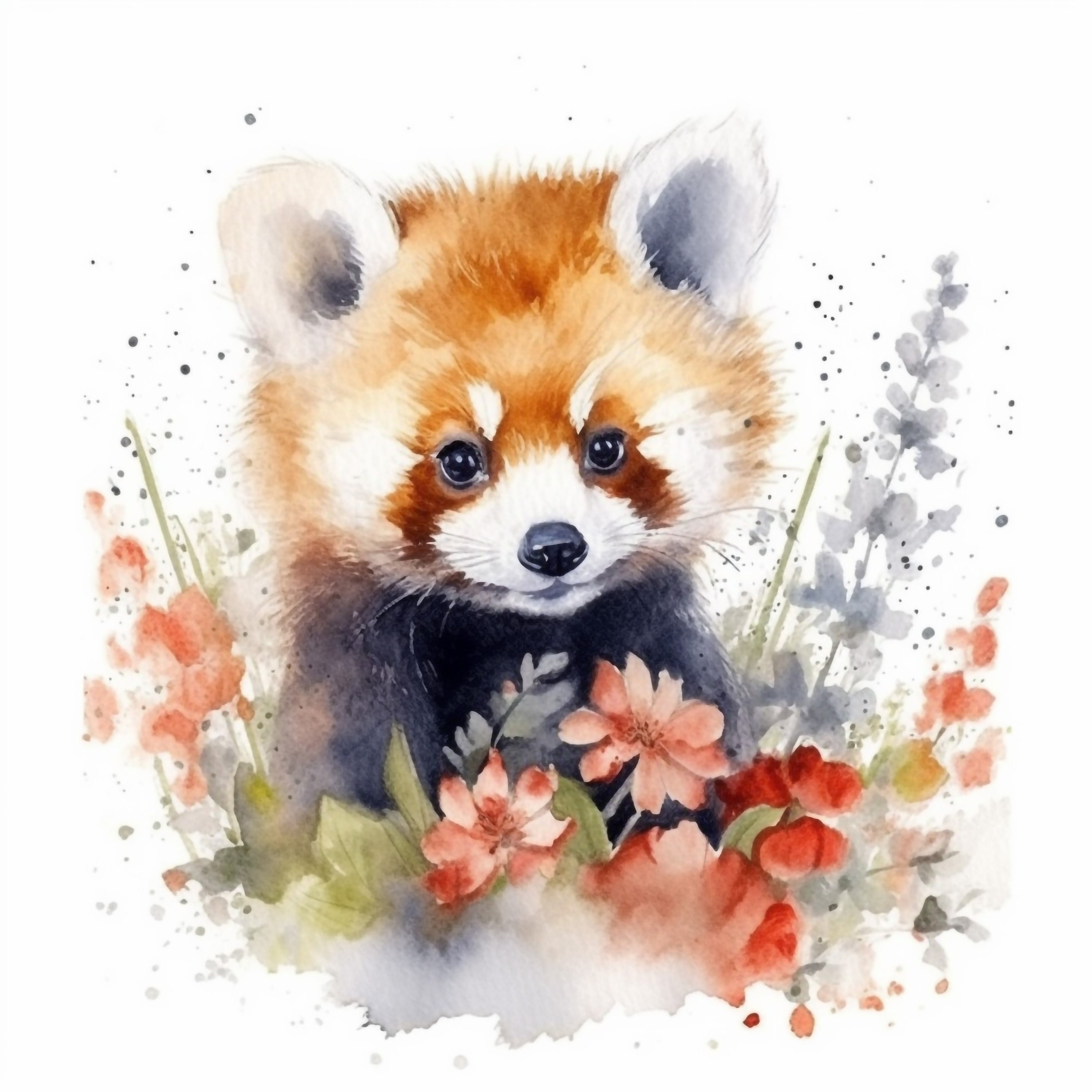 Red Panda Clipart 10 Watercolor Digital Clipart High Quality Images ...