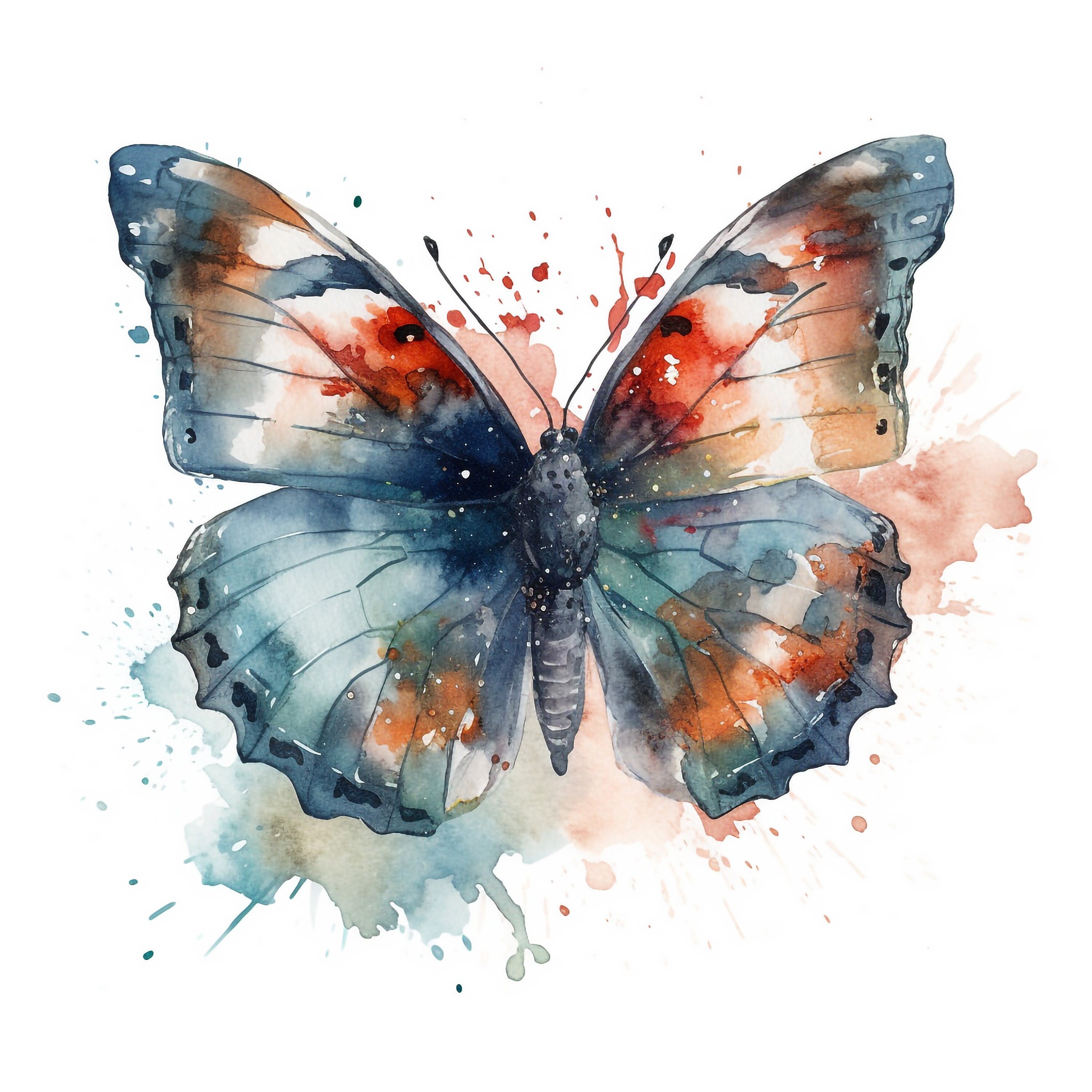 Watercolor Butterfly Clipart Set of 10 High Quality Jpgs - Etsy