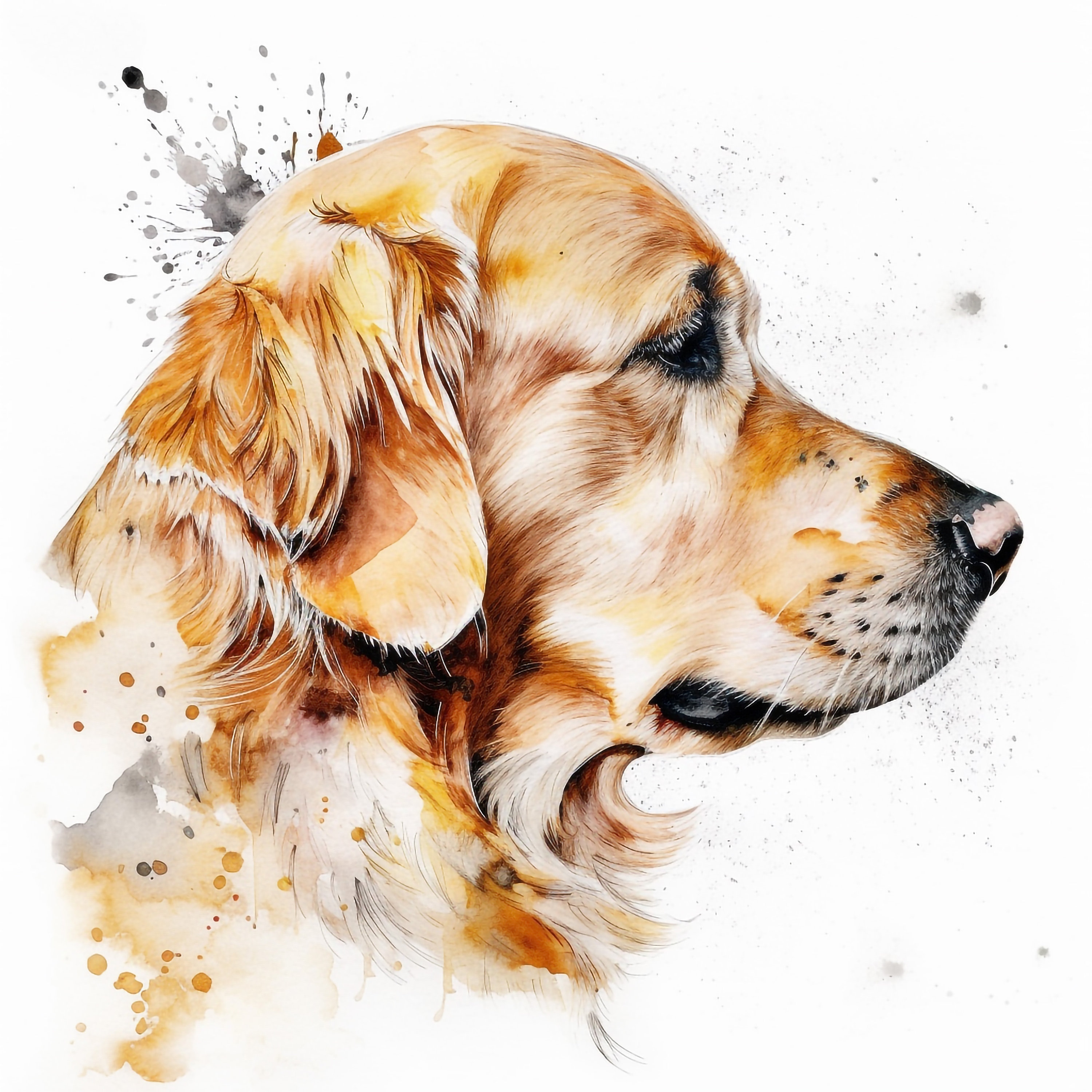 Watercolor Golden Retriever Clipart Set of 10 High Quality - Etsy