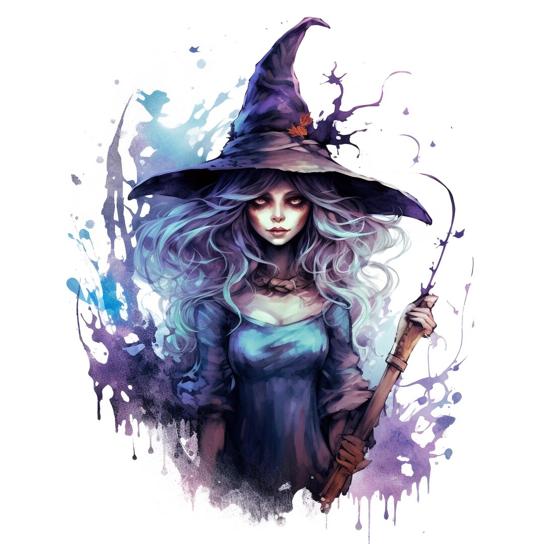 Watercolor Witch 10 Digital Clipart Bundle High Quality Images ...