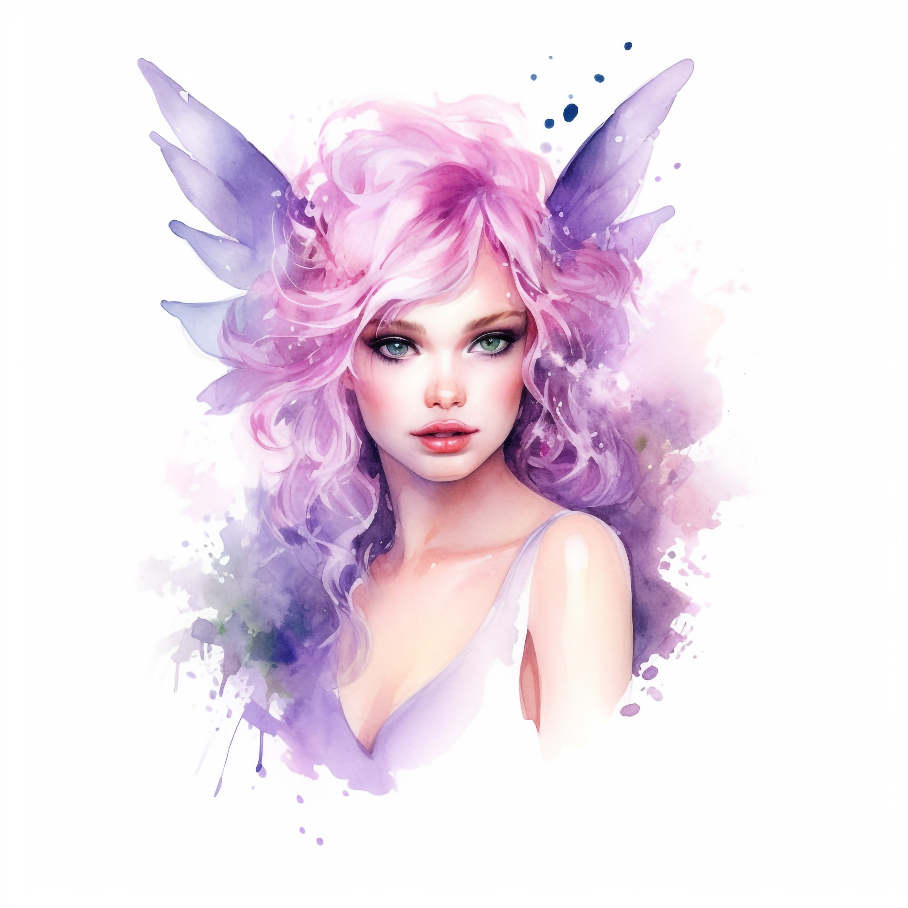 Watercolor Pink Fairy Clipart 10 Digital Clipart Bundle - Etsy