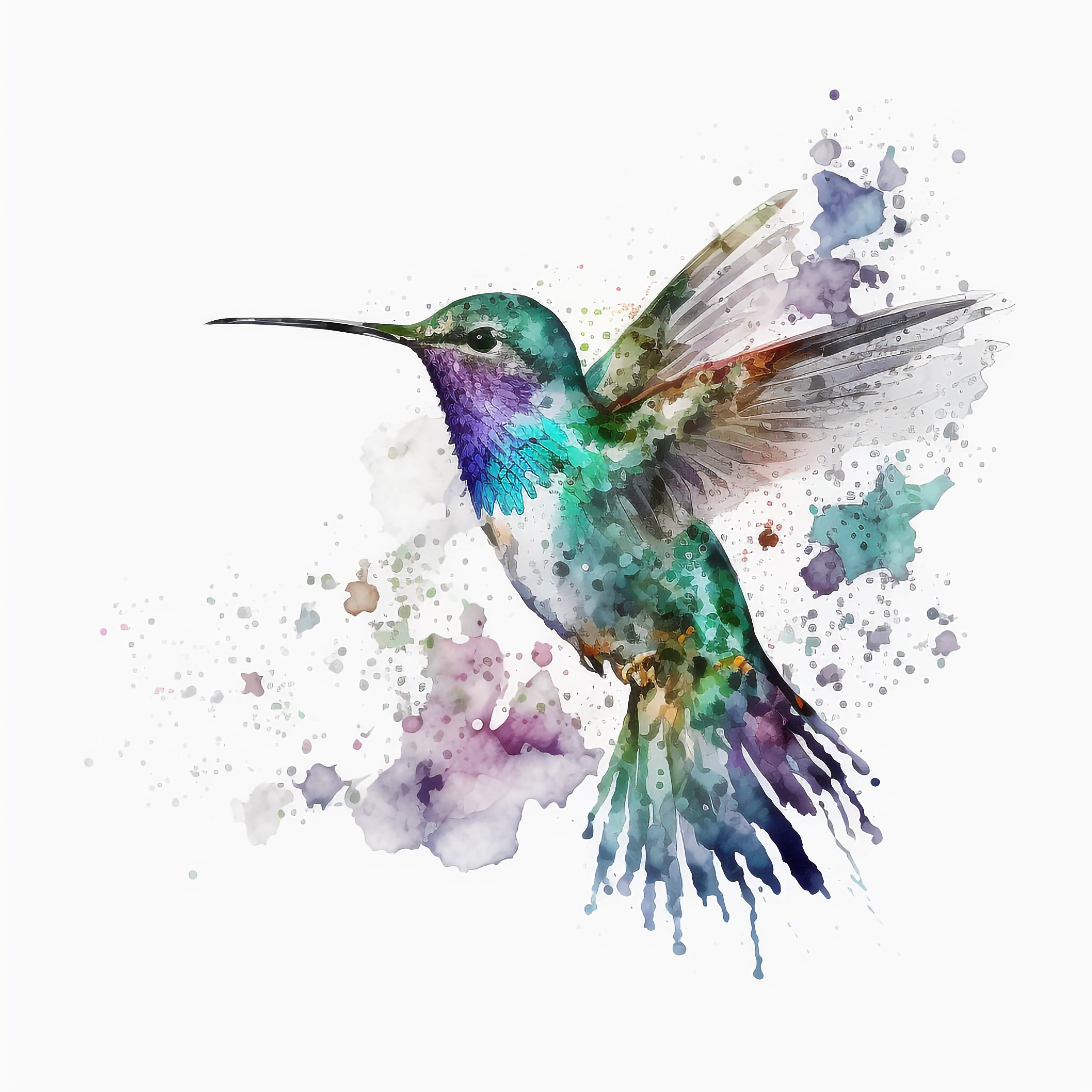 Watercolor Hummingbird 10 Digital Clipart Bundle High - Etsy