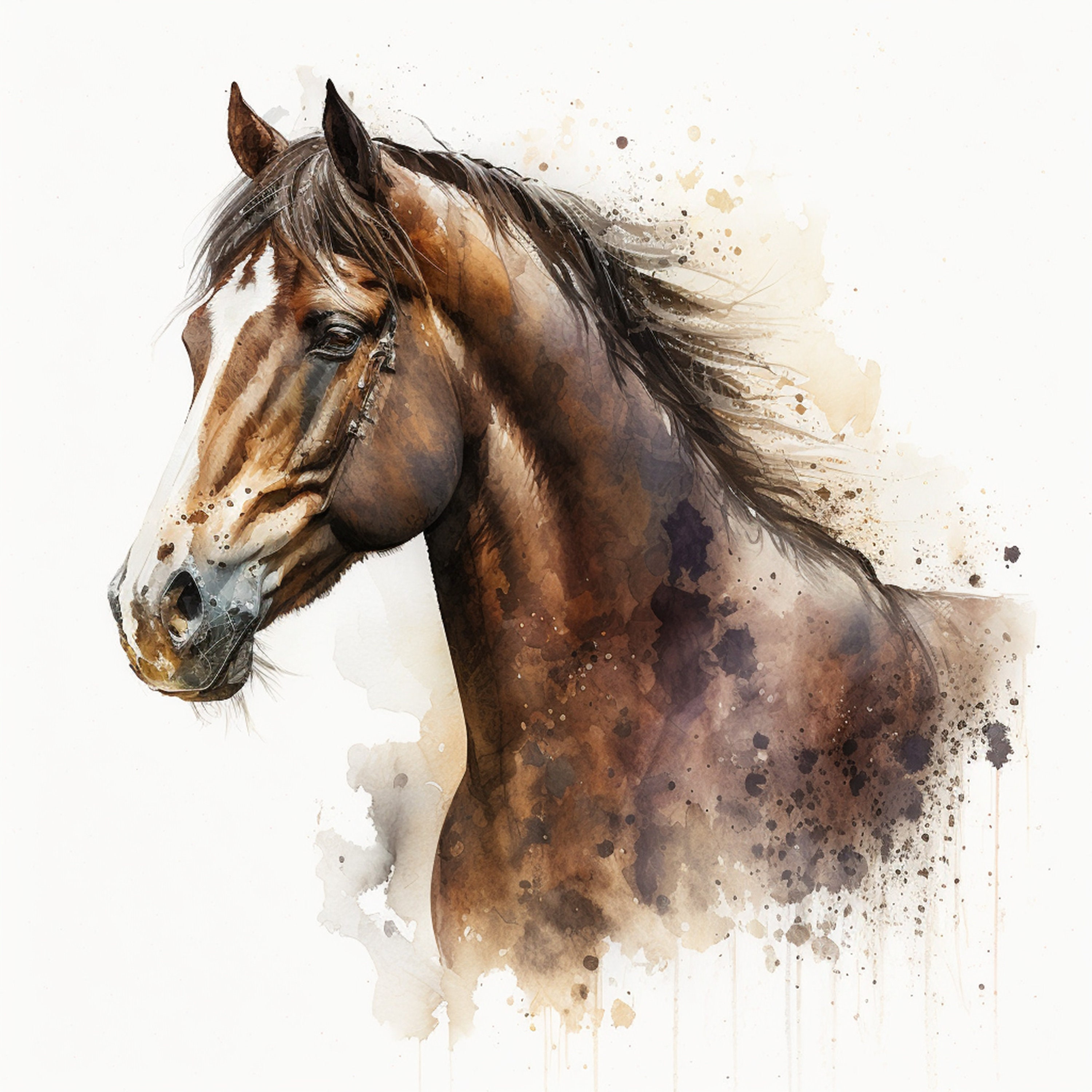 Watercolor Horse Clipart Set of 10 High Quality Jpgs - Etsy