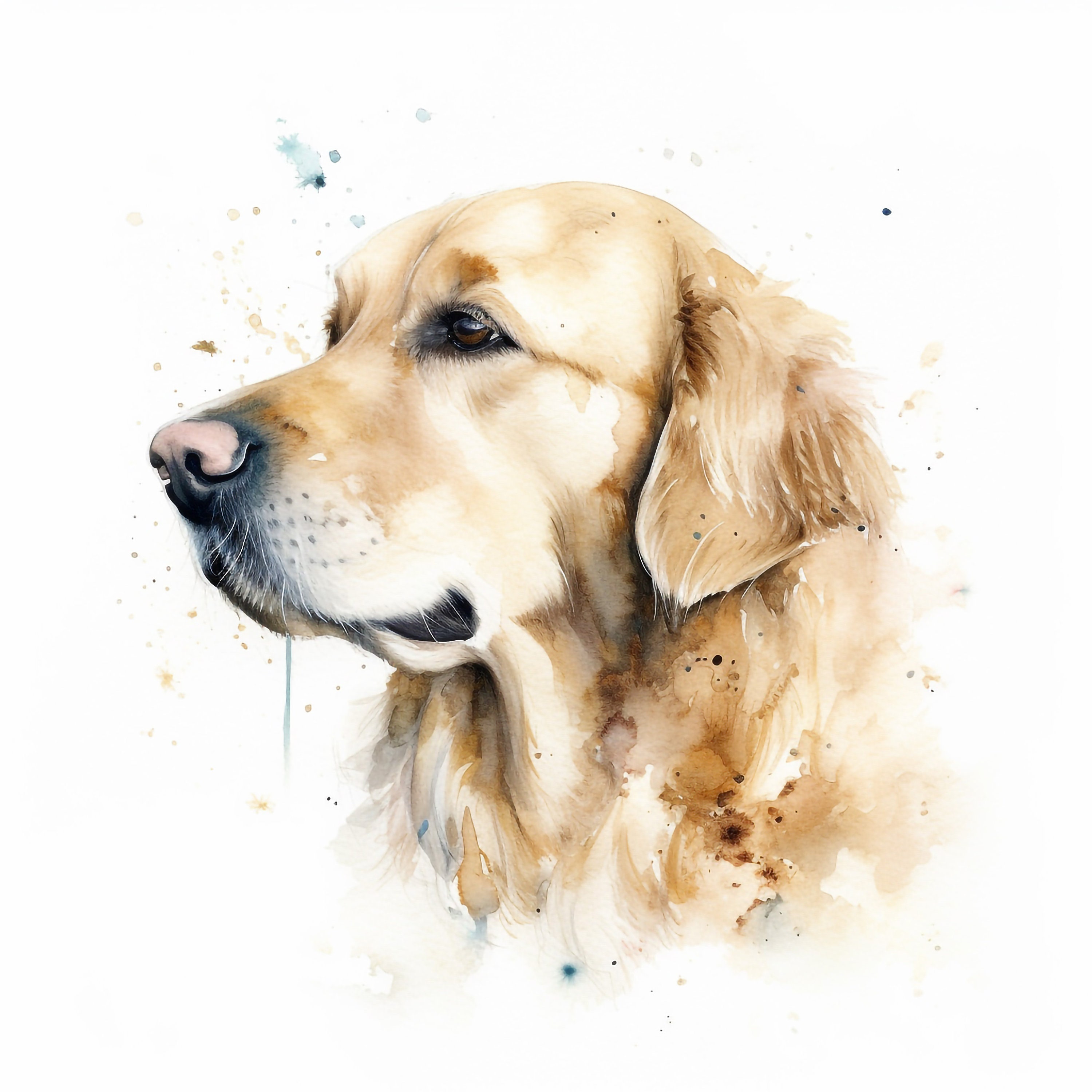 Watercolor Golden Retriever Clipart Set of 10 High Quality - Etsy