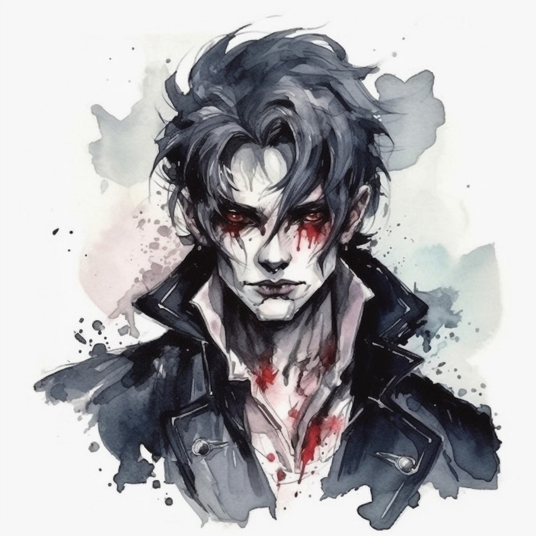 Watercolor Vampire Clipart - 10 Digital Clipart Bundle - High Quality ...
