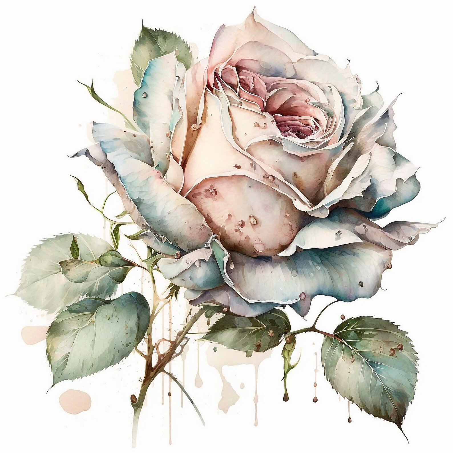 Watercolor Roses 10 Images High Quality Digital Download / Images for ...