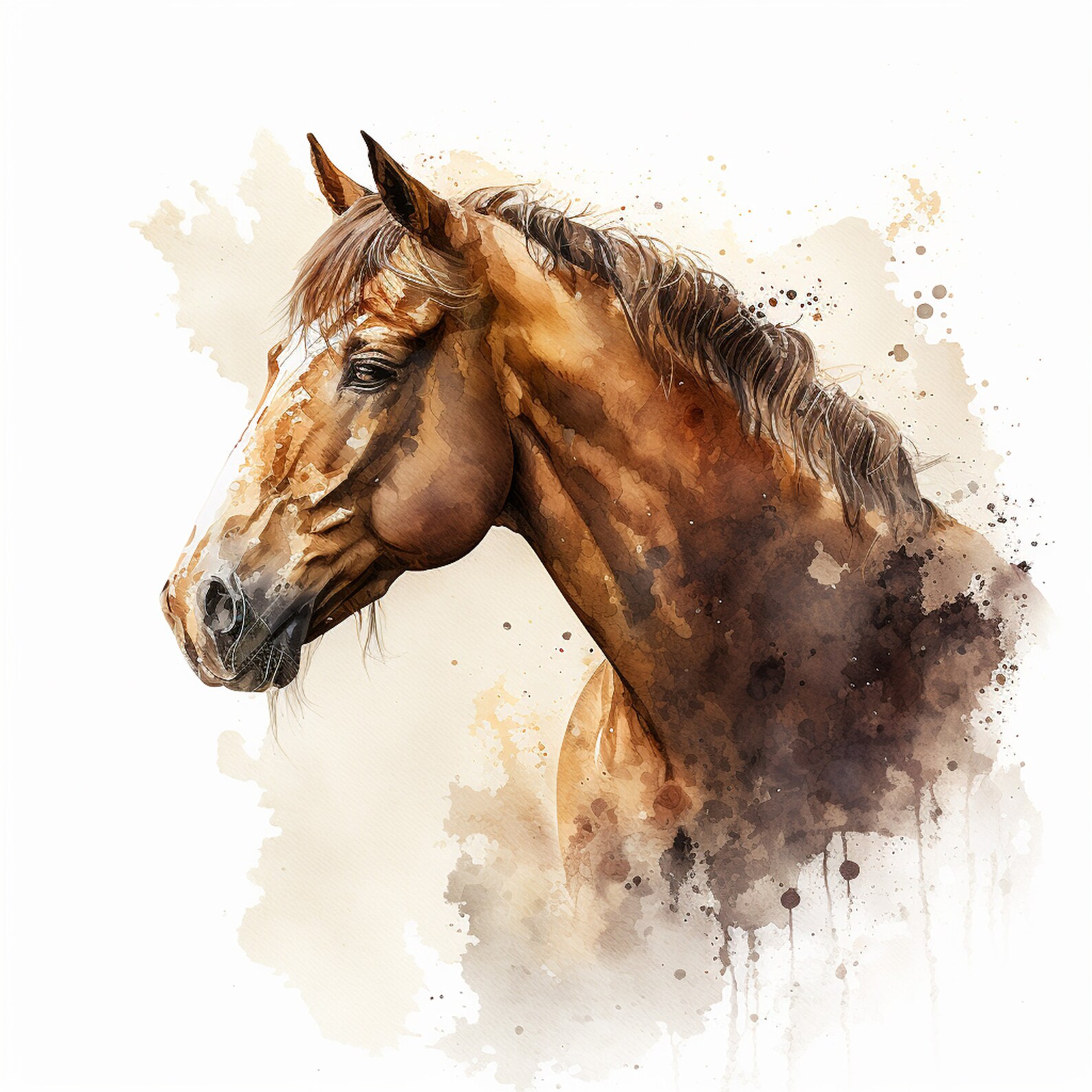 Watercolor Horse Clipart Set of 10 High Quality Jpgs - Etsy