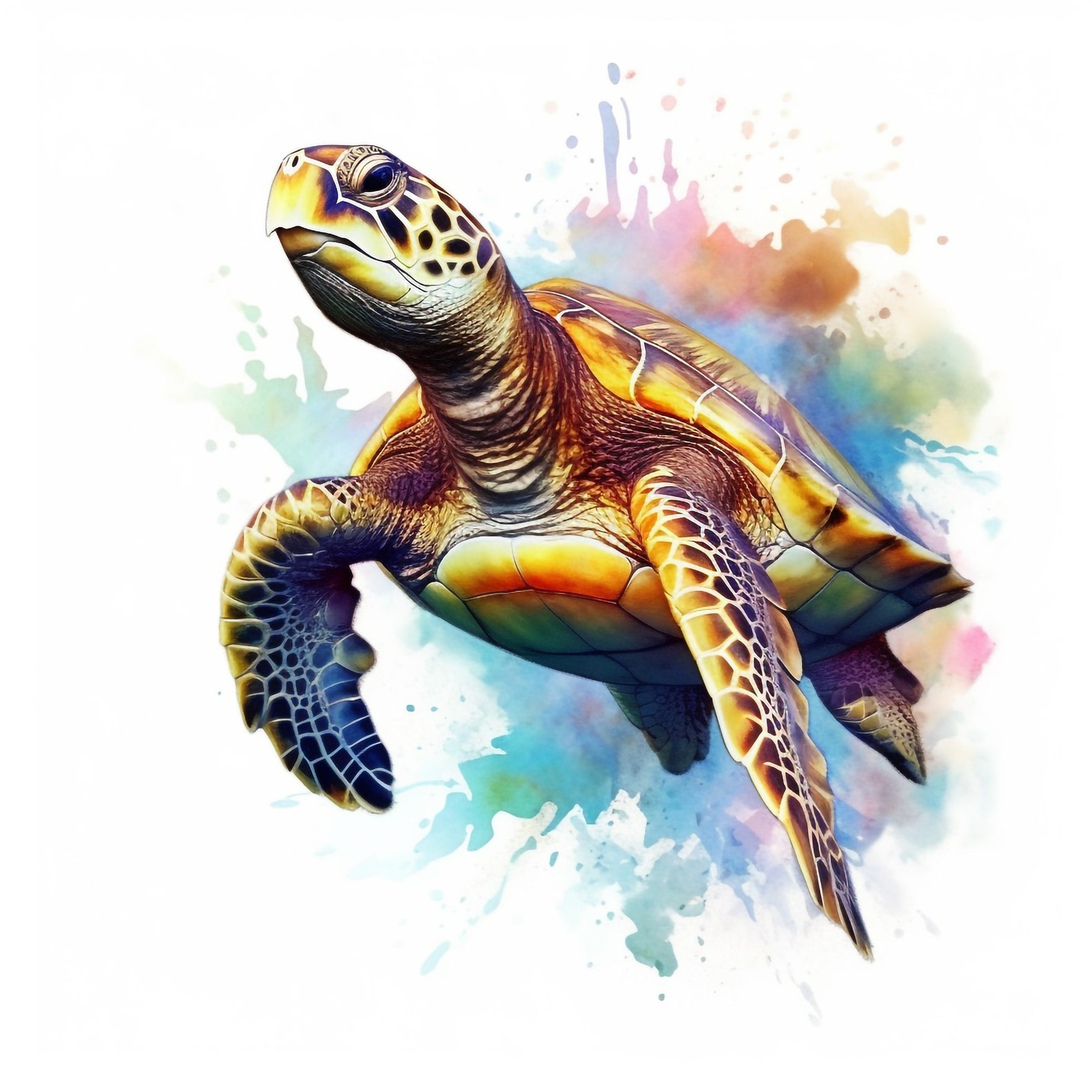 Watercolor Sea Turtle Clipart 10 Digital Clipart Bundle High Quality ...