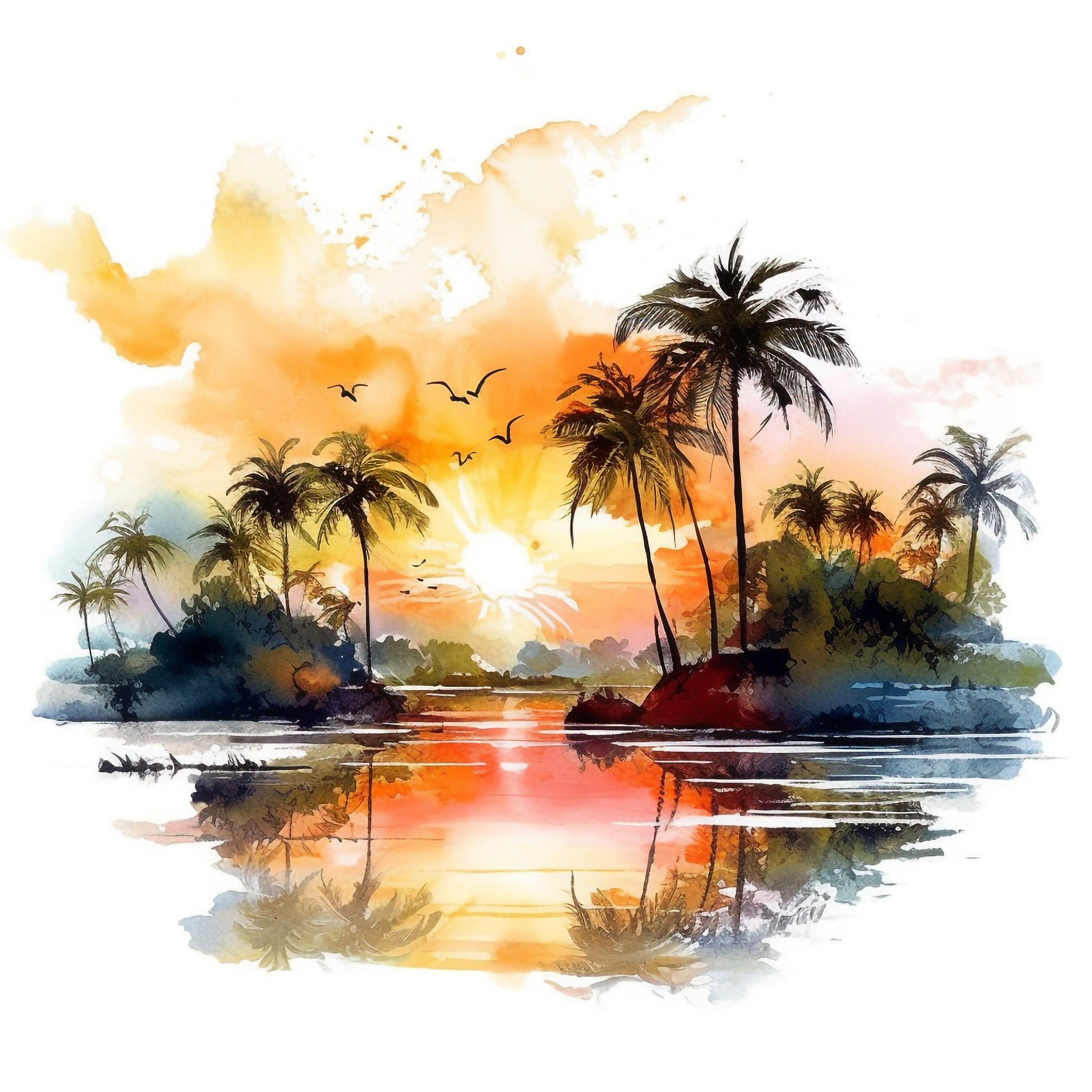 Beautiful Tropical Island Beach Clipart 10 High-quality Clipart ...