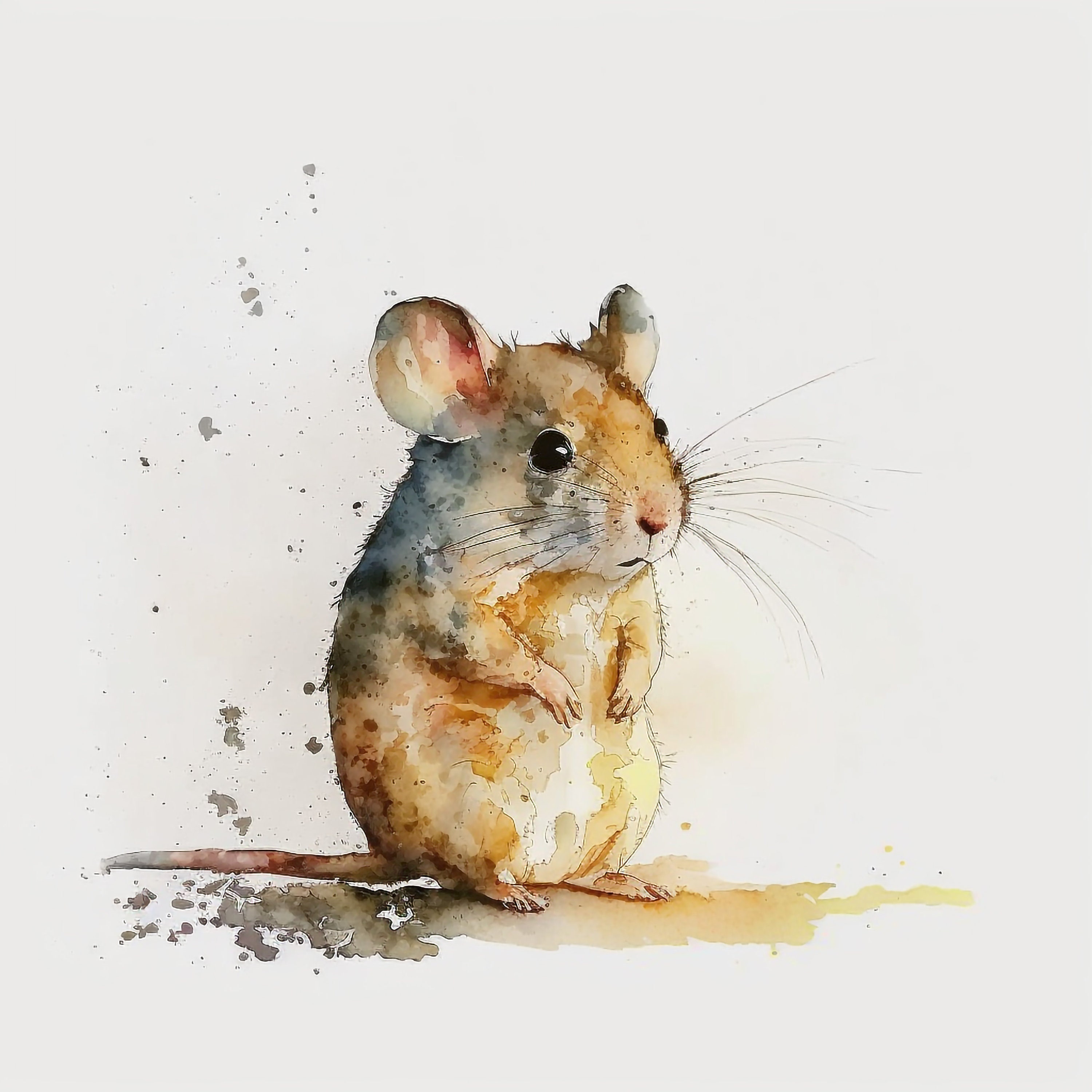 Watercolor Cute Mouse Clipart Set of 10 High Quality Jpgs - Etsy