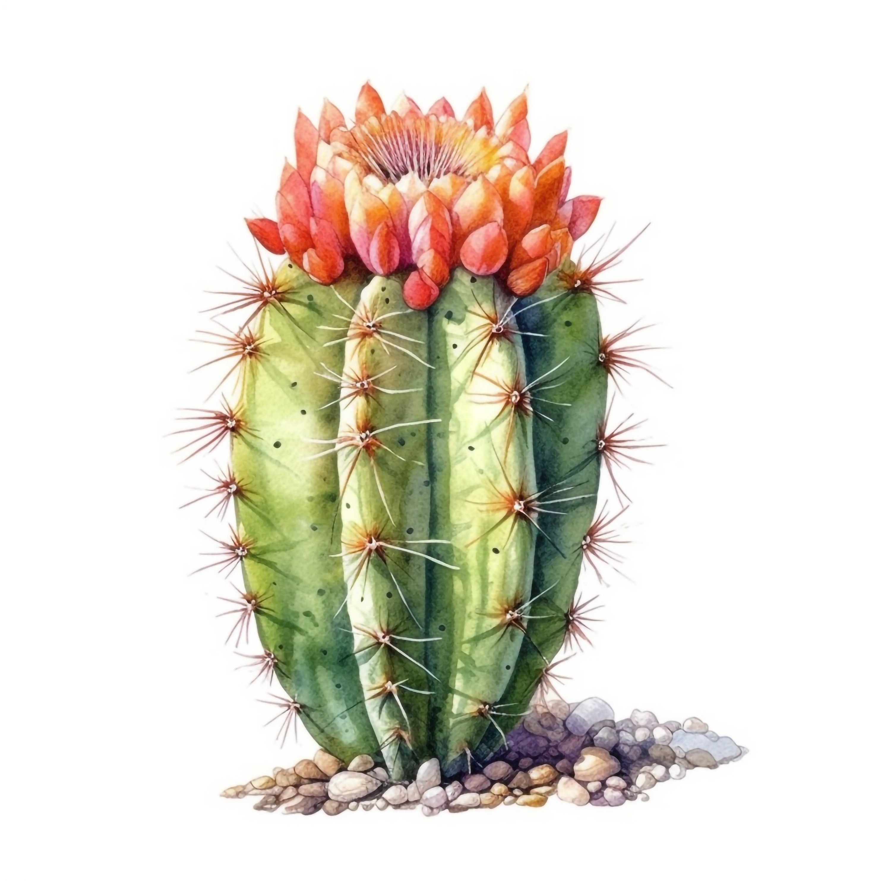 Watercolor Cactus Set of 10 Digital Clipart Bundle High Quality Images ...