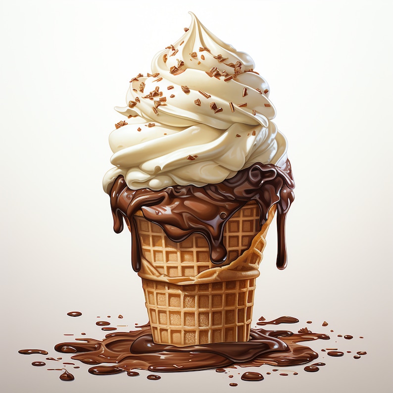 Ice Cream Clipart Set of 10 Digital Clipart Bundle High Quality Images , Printable Art , Jpegs ...