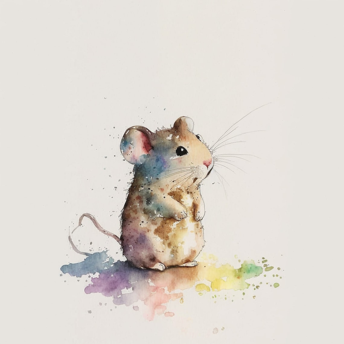 Watercolor Cute Mouse Clipart Set of 10 High Quality Jpgs - Etsy