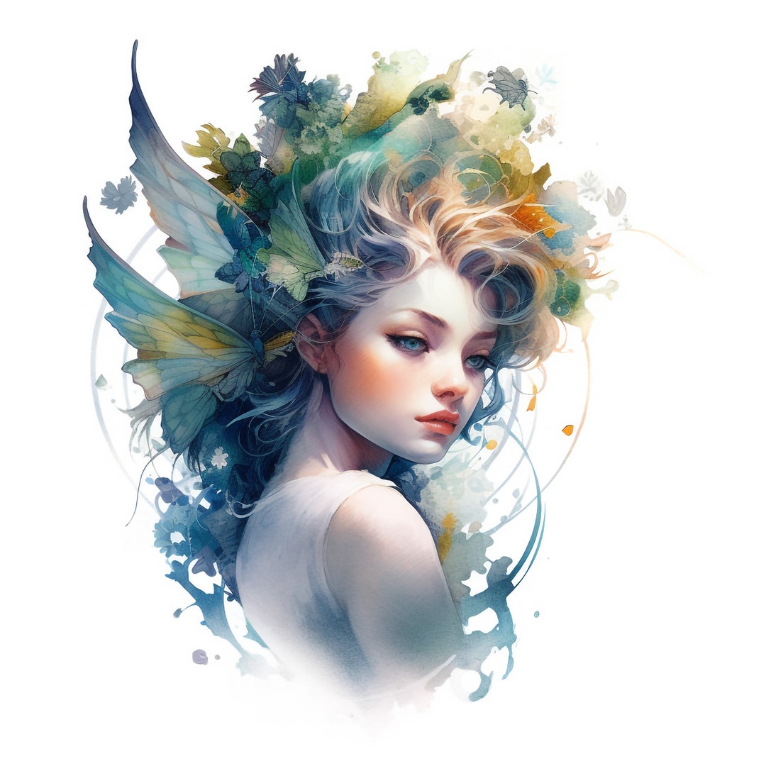 Watercolor Fairy Clipart - Set of 10 Digital Clipart Bundle - High ...