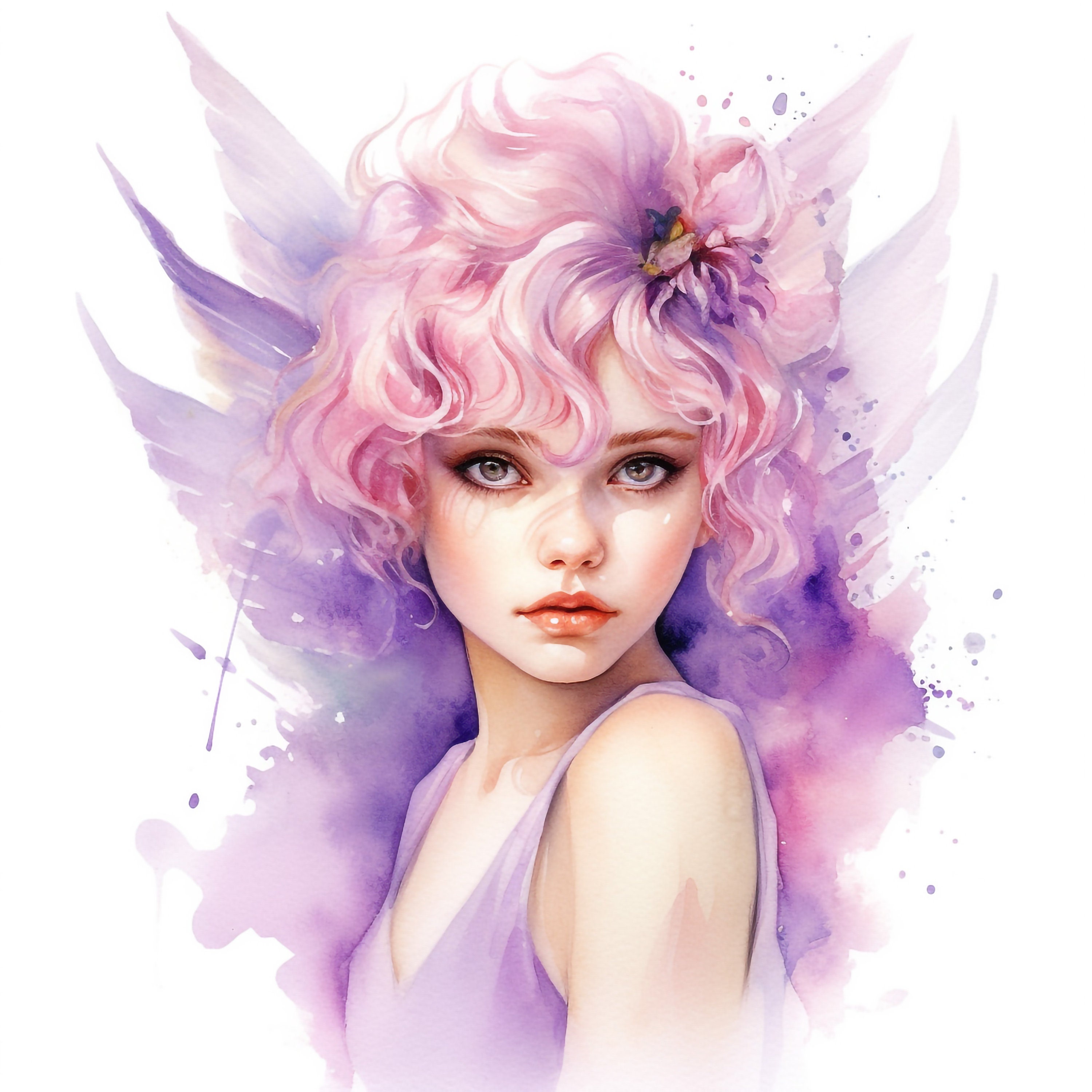Watercolor Pink Fairy Clipart 10 Digital Clipart Bundle - Etsy